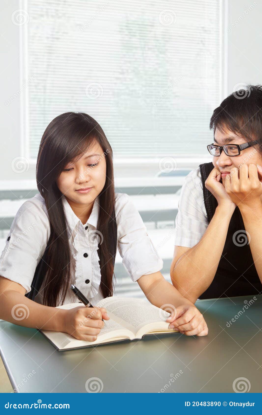 Student falling in love stock photo. Image of male, falling - 20483890