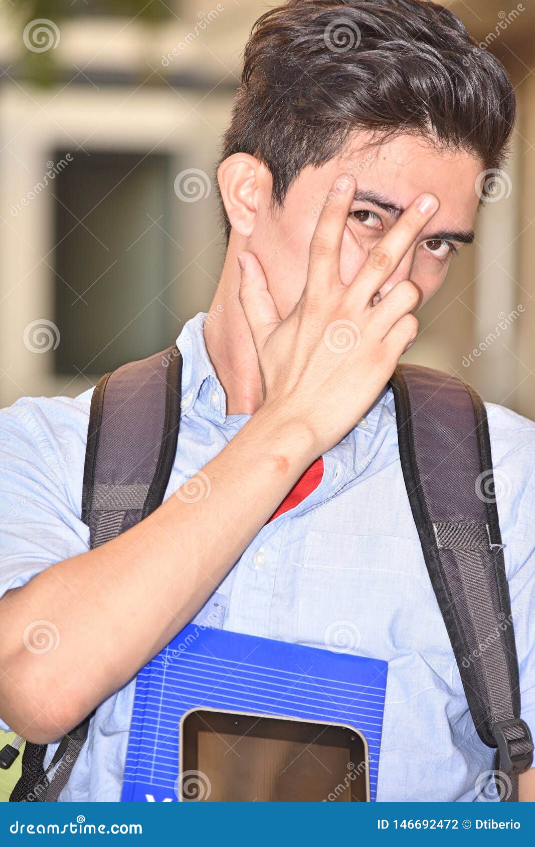 Student and Fear with Books Stock Photo - Image of fear, pupils: 146692472