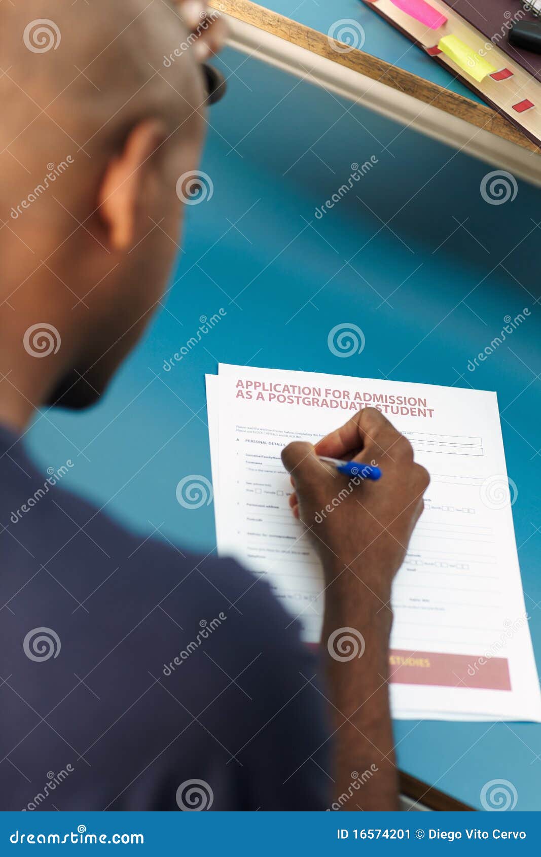Student Filling Application Form Stock Image - Image of black, academic ...