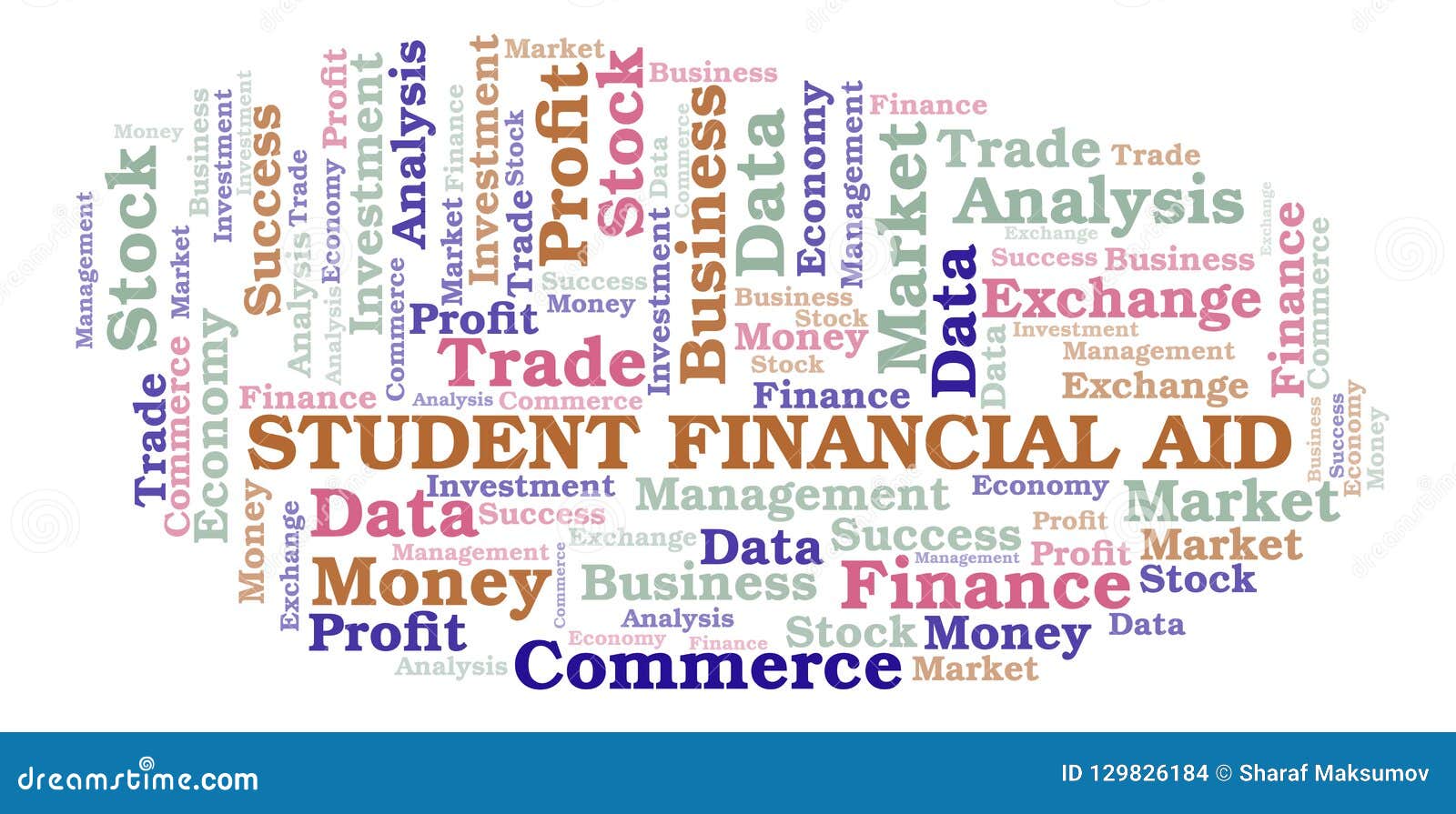 Student Financial Aid Word Cloud. Stock Illustration - Illustration of ...