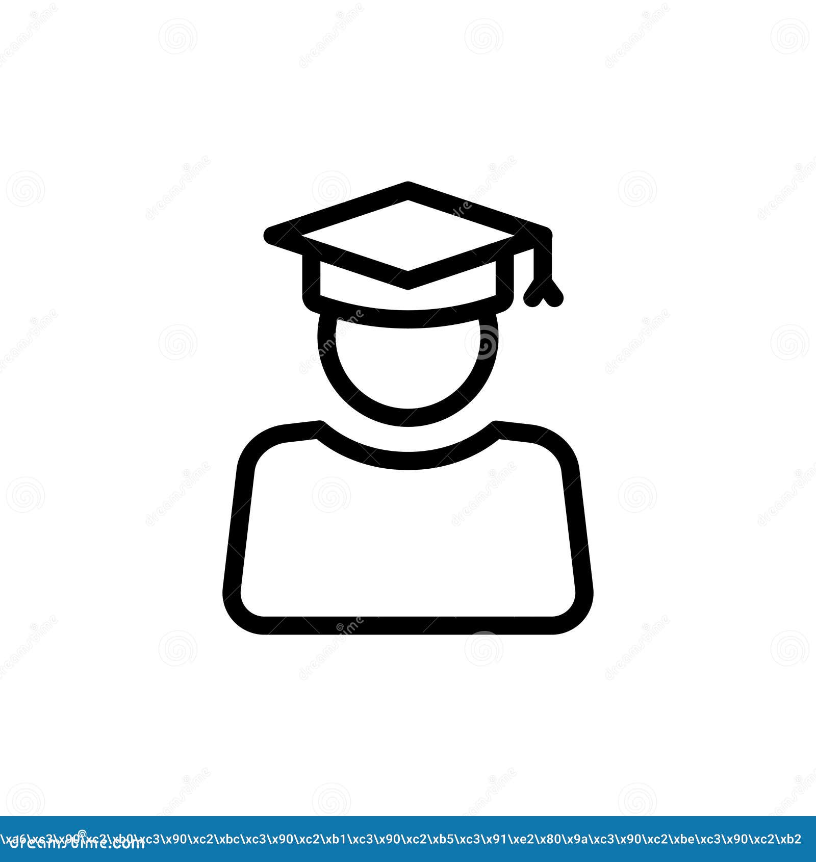 Student flat icon stock vector. Illustration of master - 104899847
