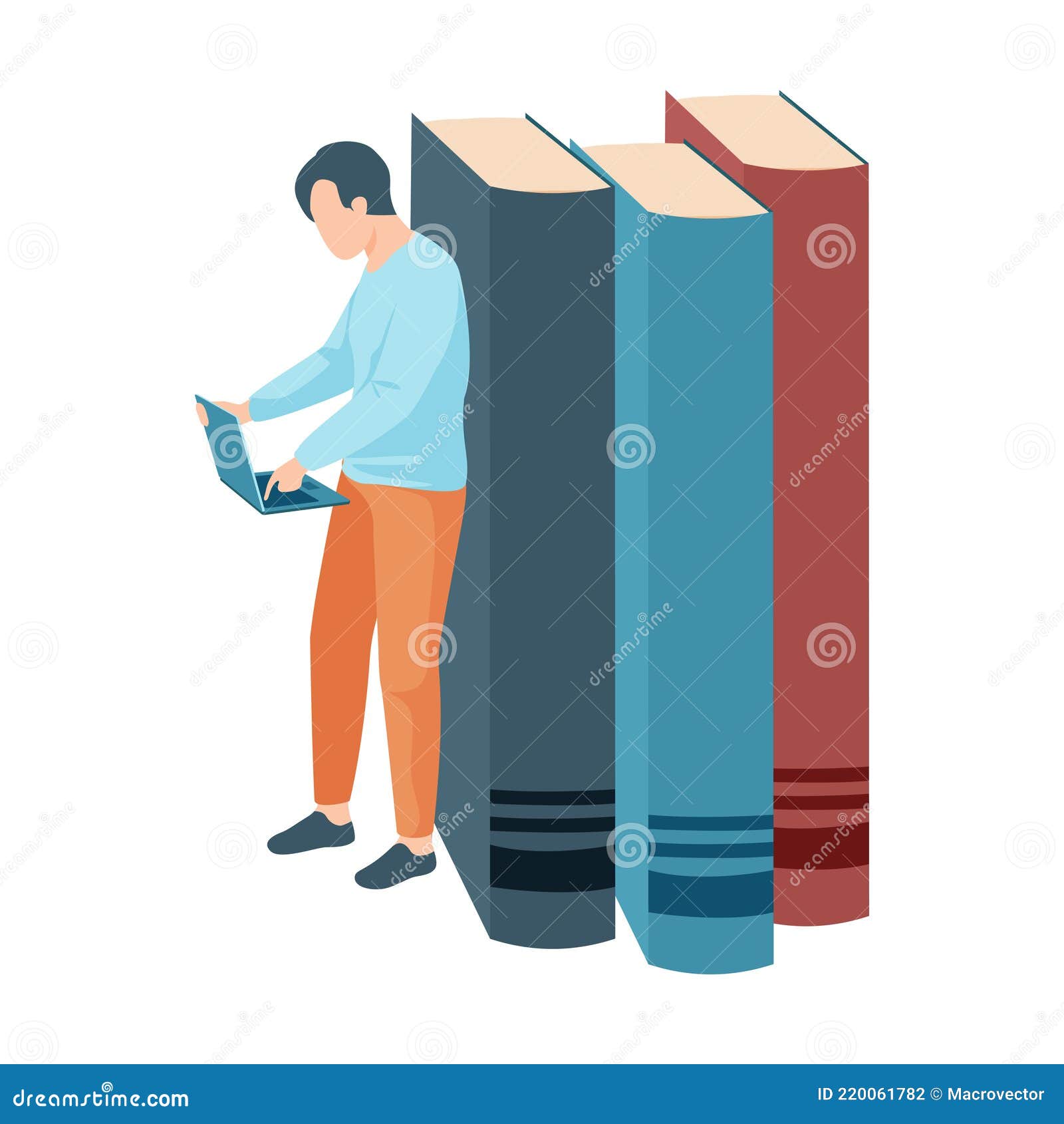 Student Flat Illustration stock vector. Illustration of white - 220061782