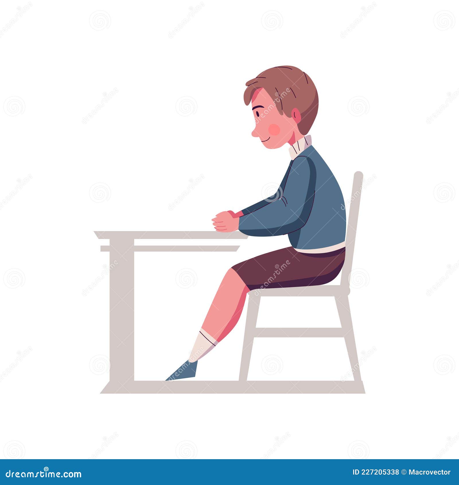 Student Flat Illustration stock vector. Illustration of learning ...