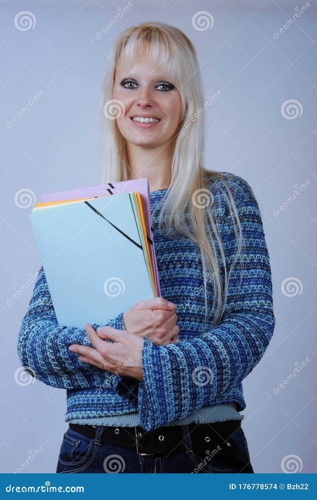 Student with folder stock photo. Image of student, teen - 176778574