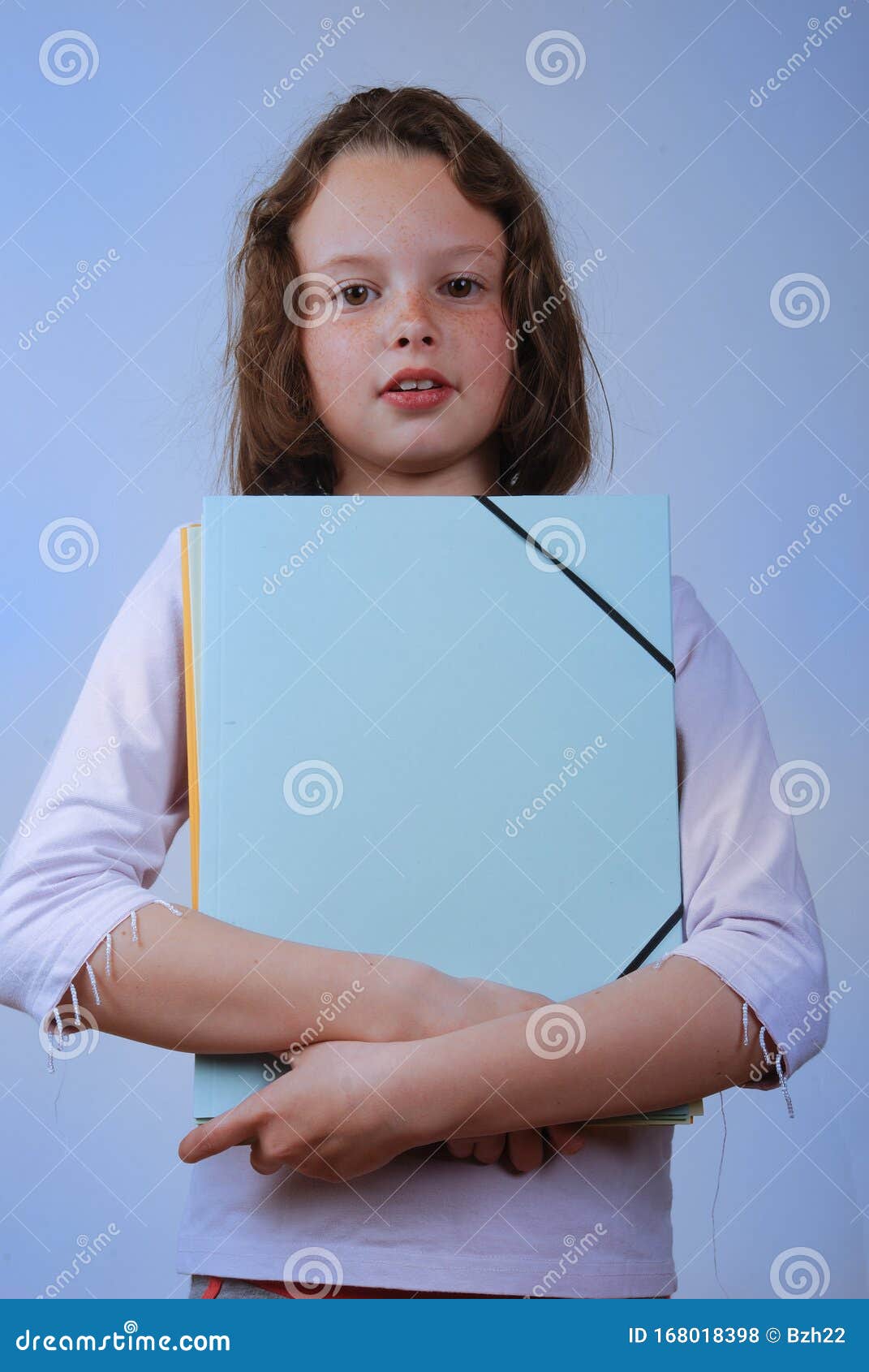Student with folder stock photo. Image of attractive - 168018398