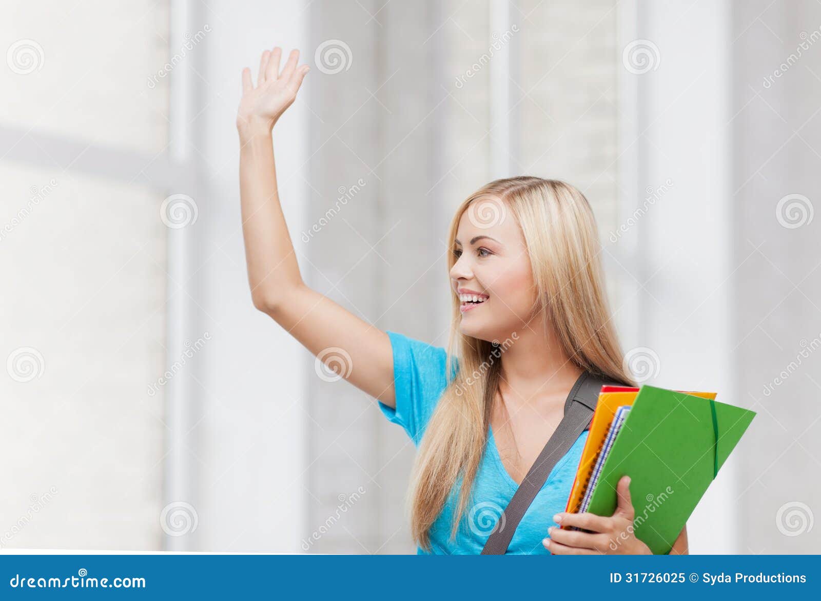 Student with folders stock image. Image of caucasian - 31726025