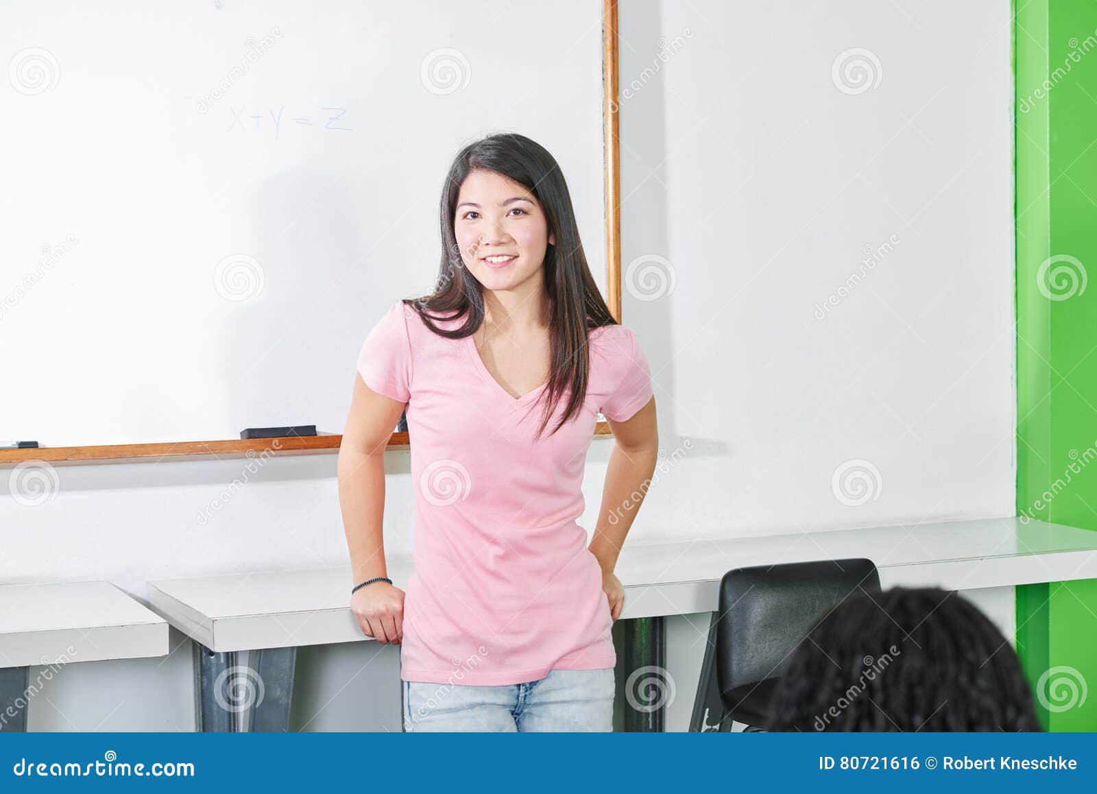Student in Front of a Blackboard Stock Photo - Image of whiteboard ...