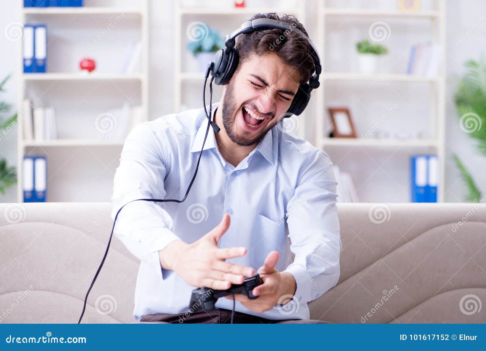 The Student Gamer Playing Games at Home Stock Photo - Image of gamepad ...