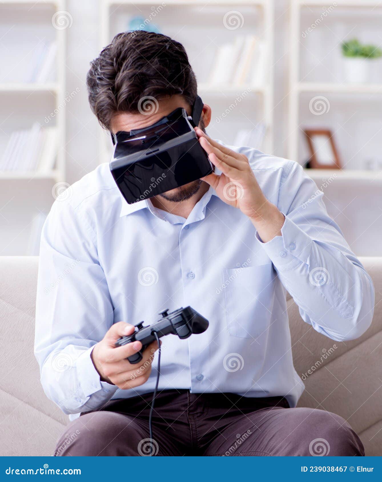 Student Gamer Playing Games at Home Stock Image - Image of gamepad ...