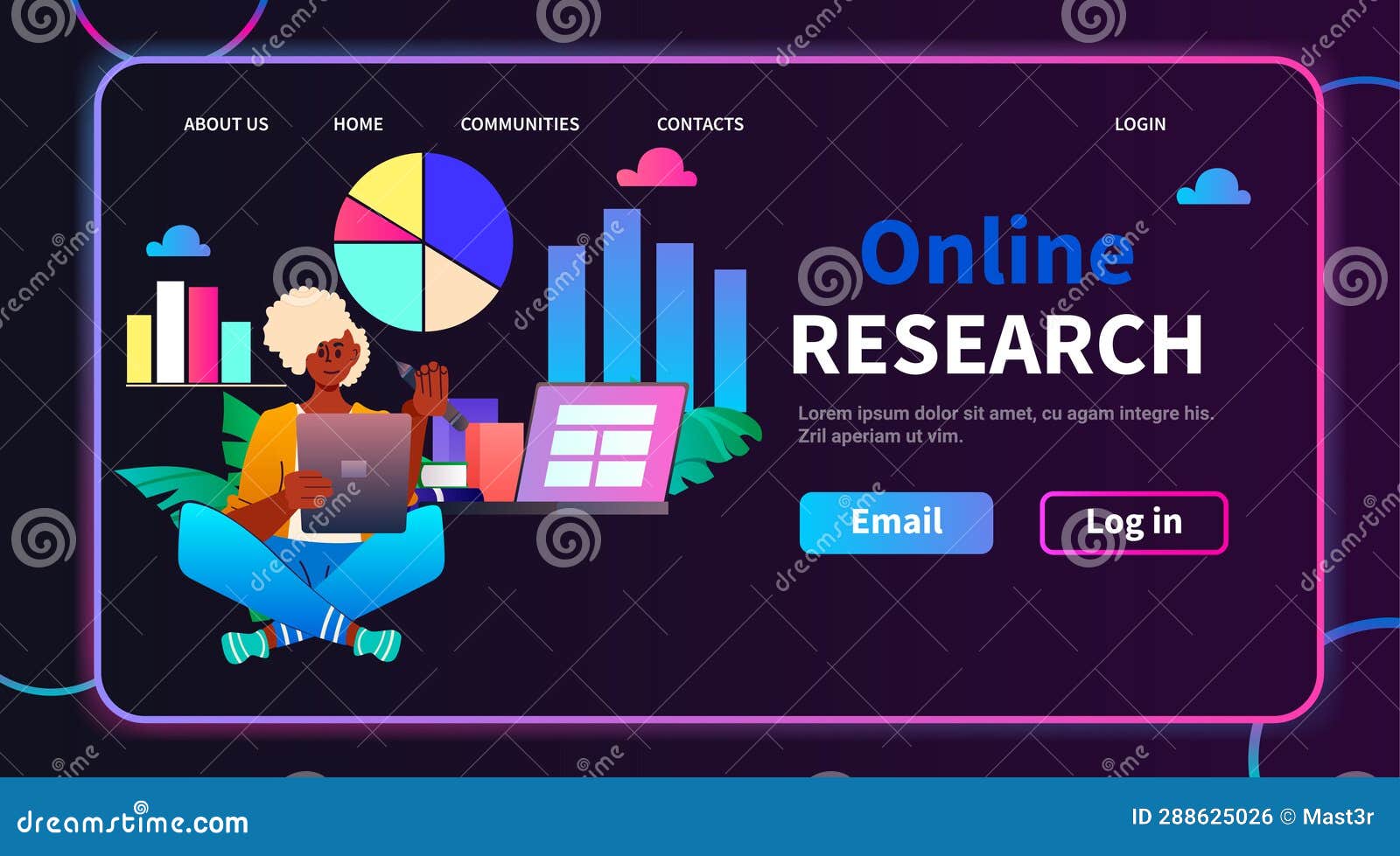 Student Girl Analyzing Statistic Data on Digital Screen Online Research ...