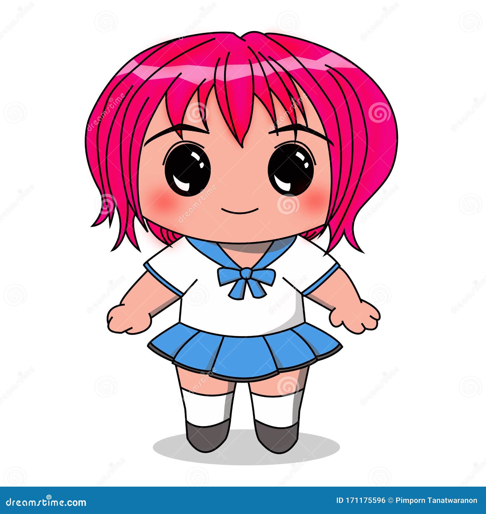 Cute Chibi Anime Boy School