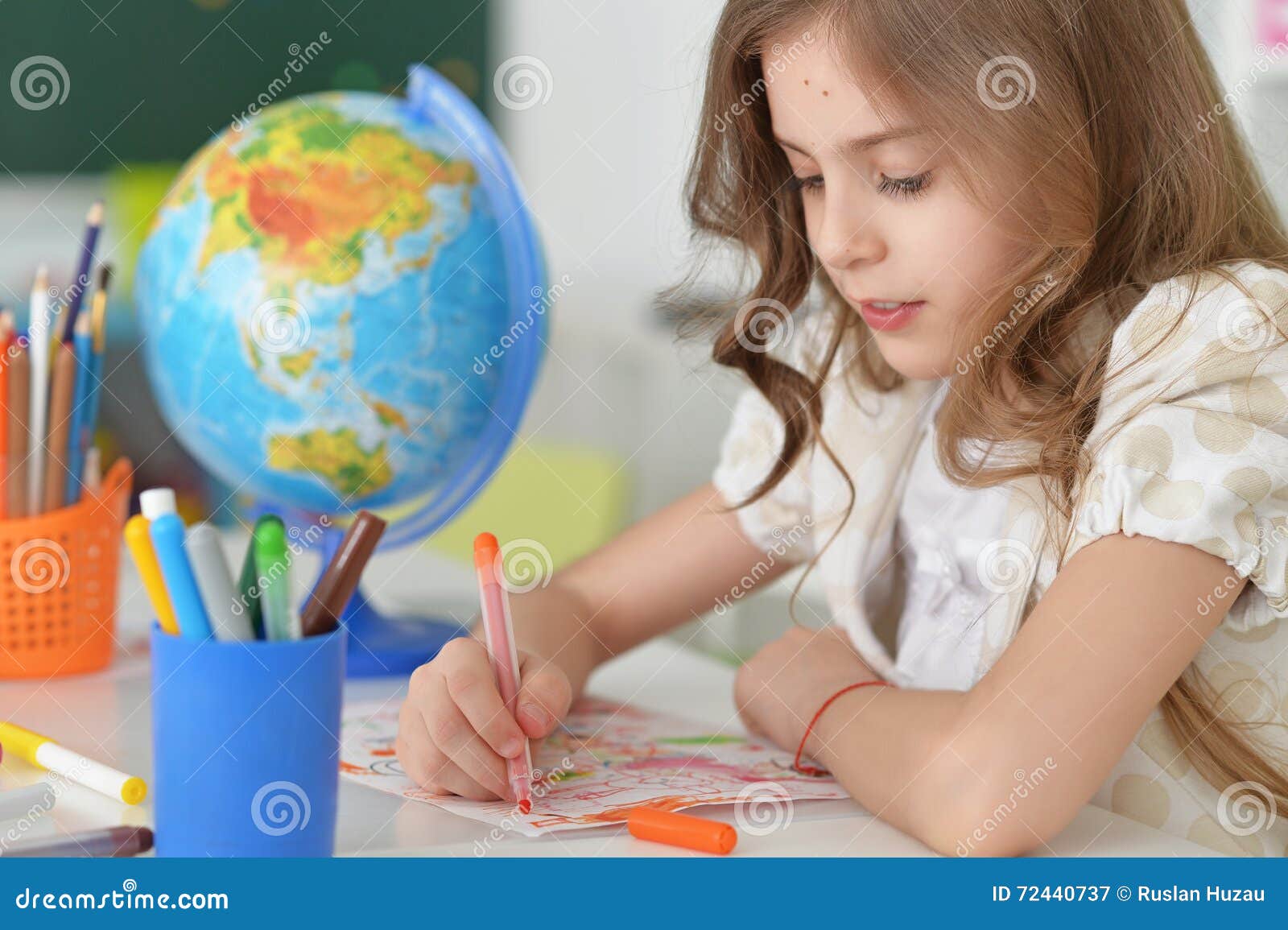 Student girl at class stock image. Image of school, learning - 72440737