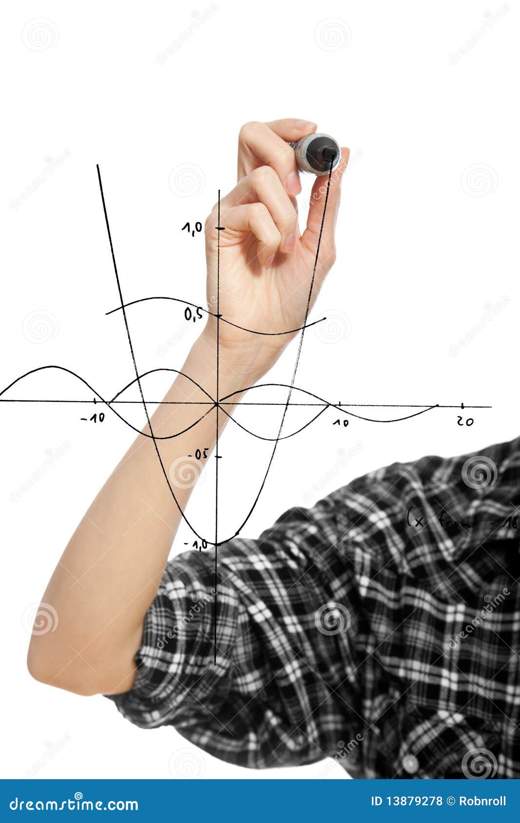 Student Girl Drawing a Mathematical Graph Stock Photo - Image of ...