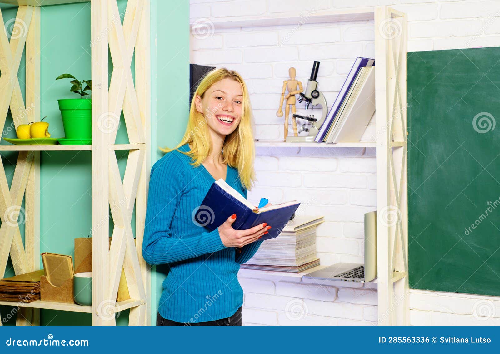 Student Girl Making Notes. Preparing for Test or Exam. Female Student ...