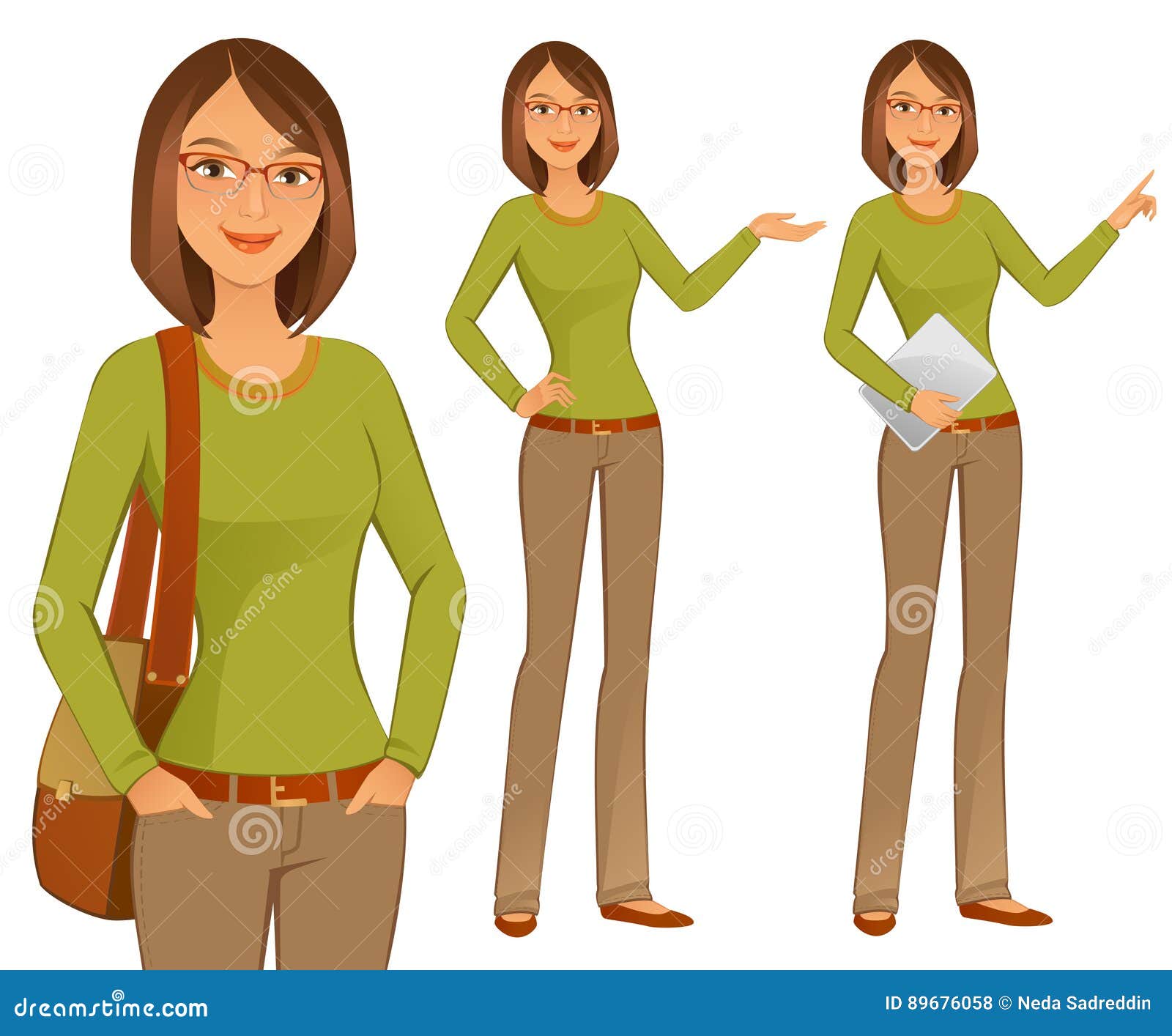 Student Girl stock vector. Illustration of background - 89676058