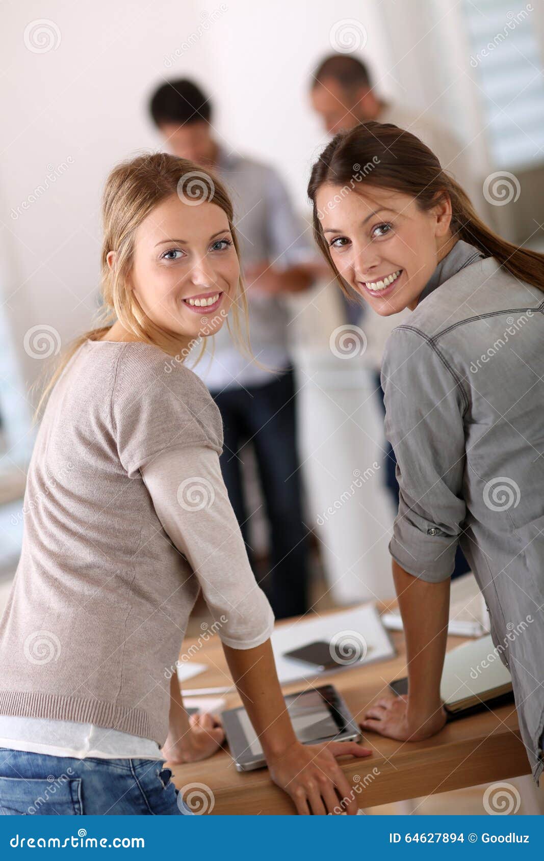 Student Girls in Internship Stock Photo - Image of businesswoman ...