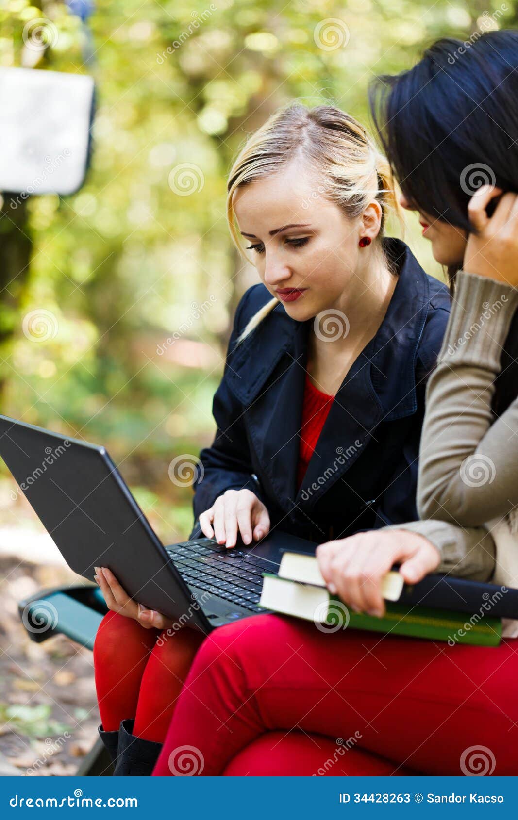 Student Girls in University Campus Stock Image - Image of learning ...
