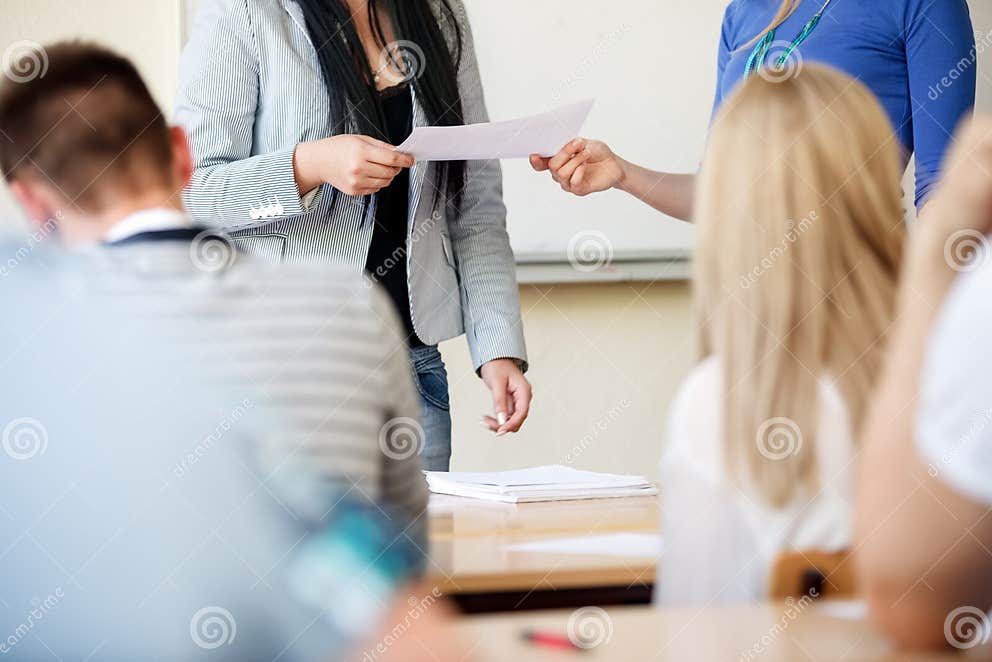 Student giving test stock photo. Image of seminar, college - 35762968