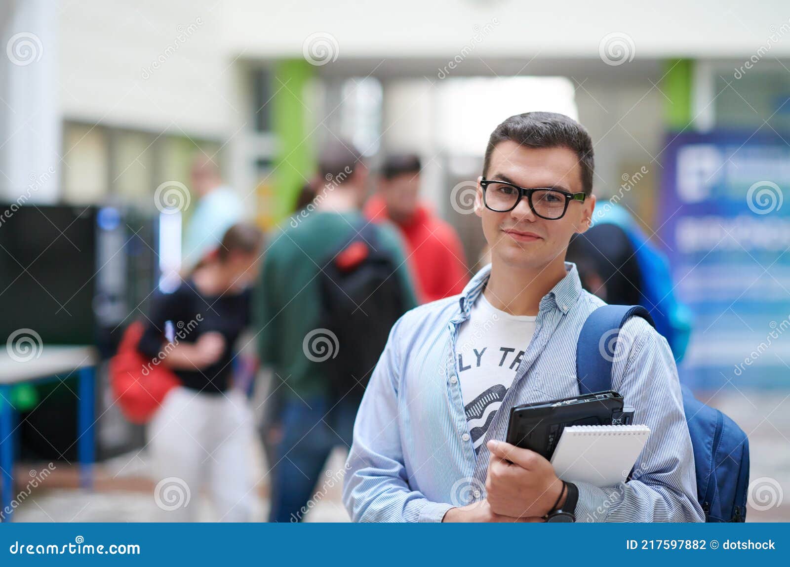 Student Using Modern Technology in School Stock Photo - Image of ...