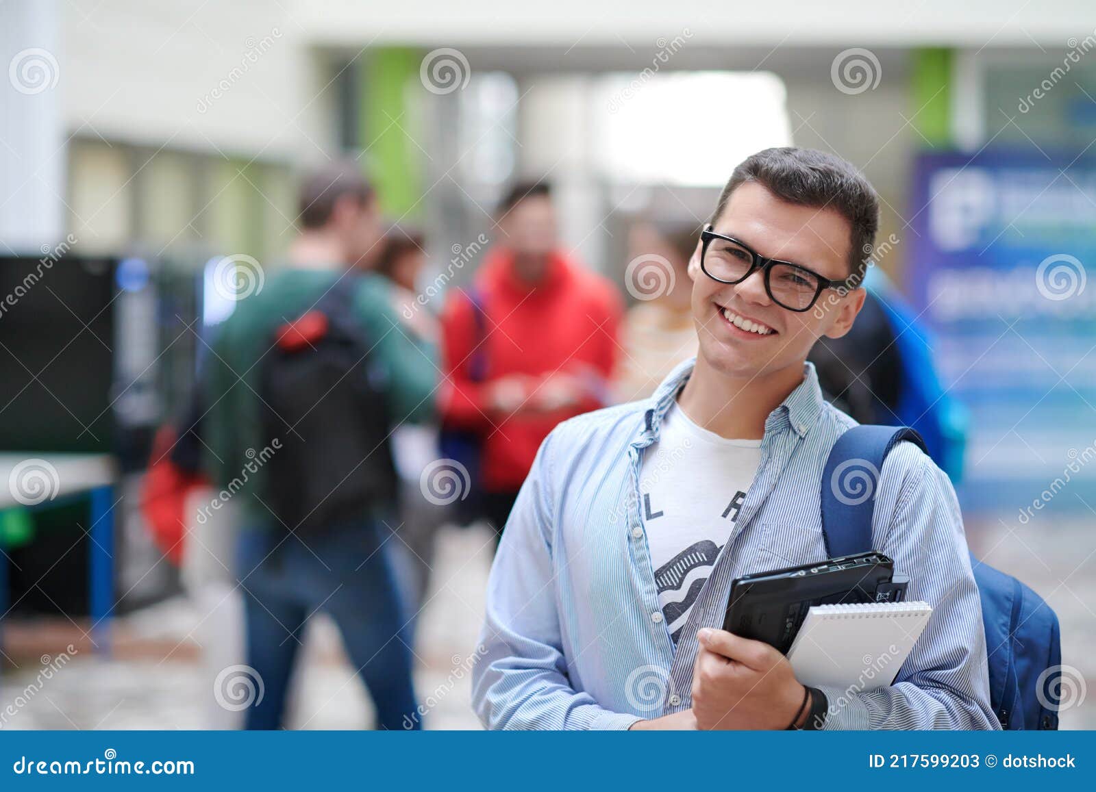 Student Using Modern Technology in School Stock Image - Image of ...