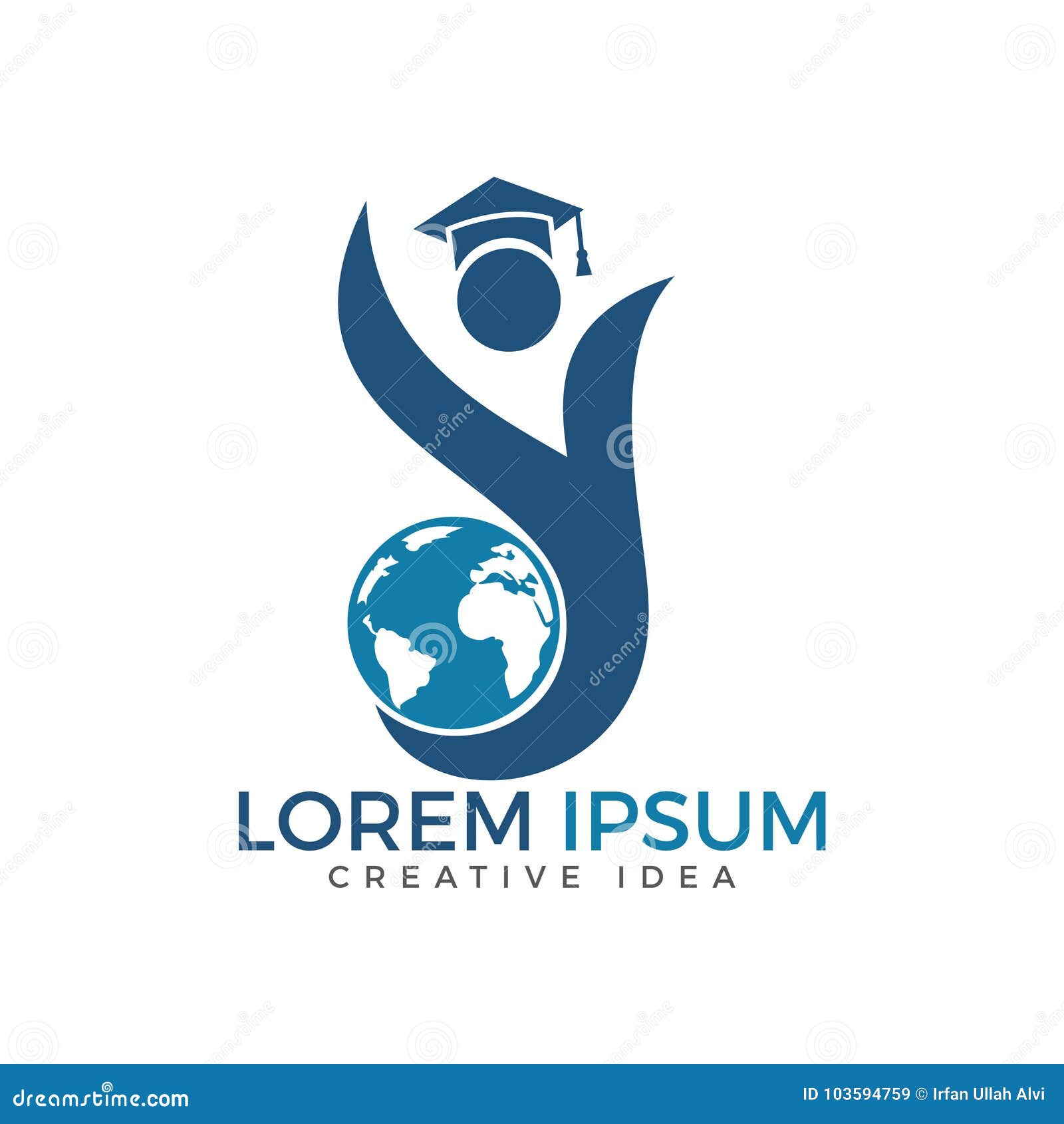 Student and Globe Vector Design. Education Logo. Stock Vector ...