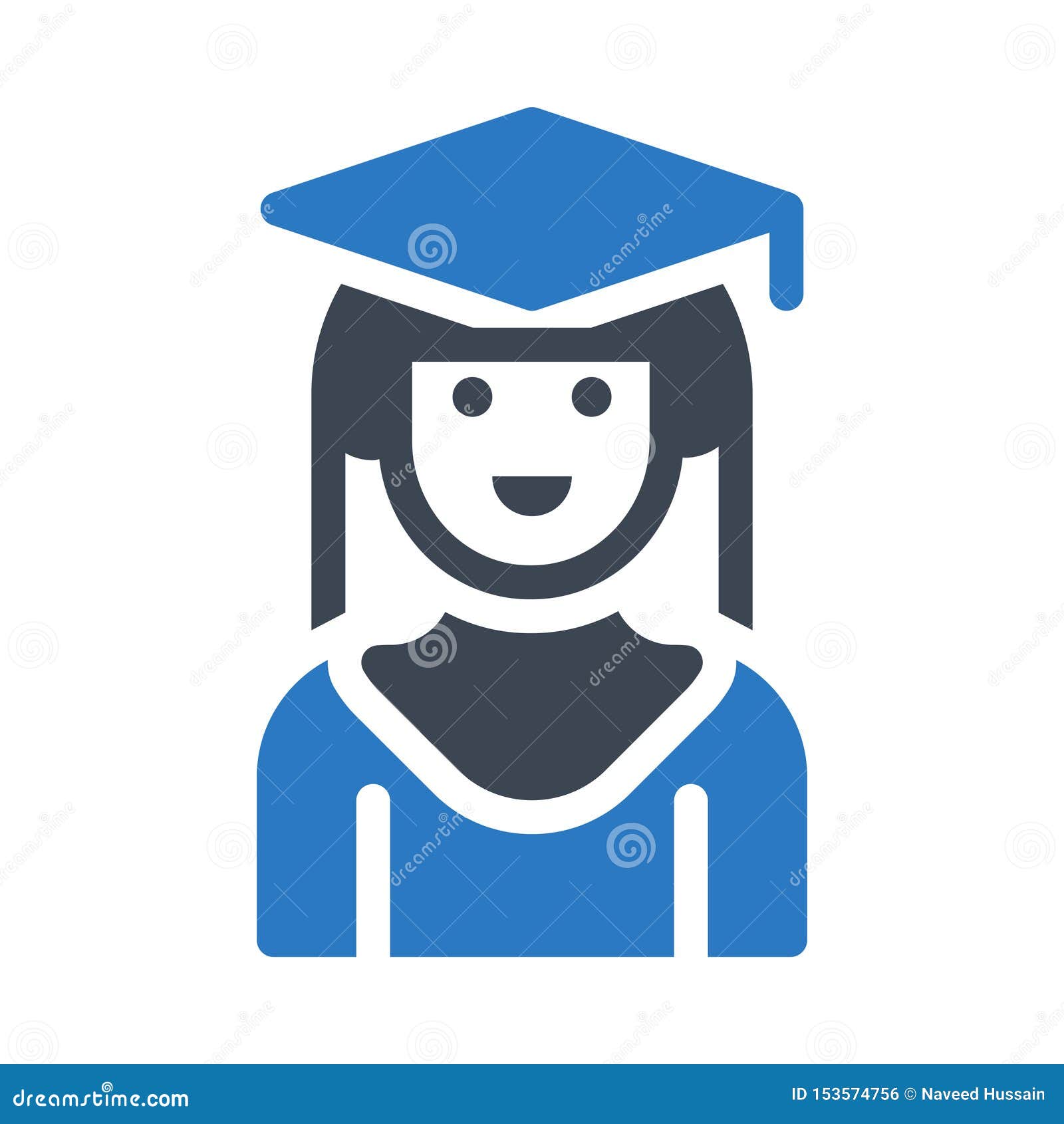 Student Glyph Colour Vector Icon Stock Illustration - Illustration of ...