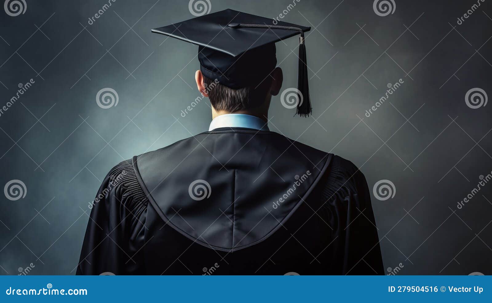 Student Graduate of the University Back View. Generative AI Stock ...