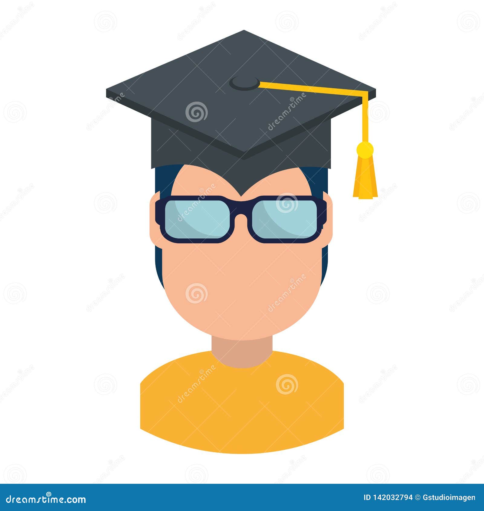 Student Graduated Avatar Character Stock Vector - Illustration of grad ...