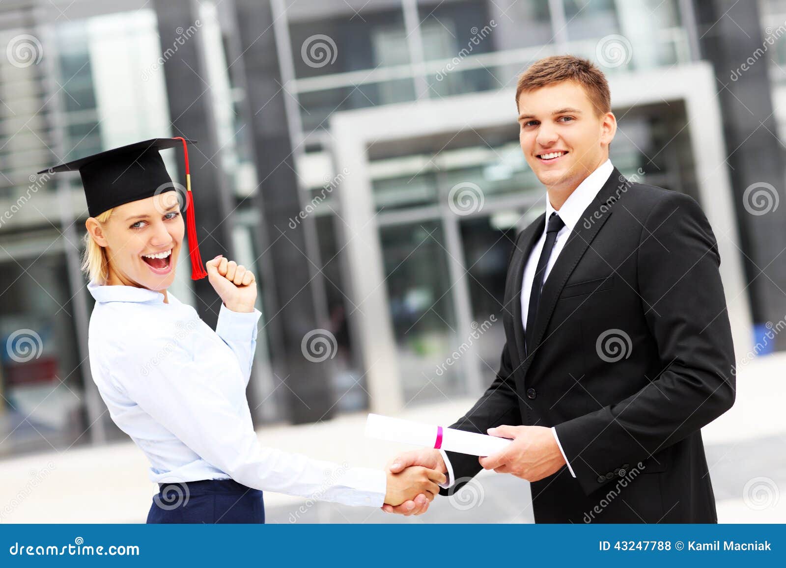 Student at Graduation Ceremony Stock Photo - Image of outdoors, diploma ...