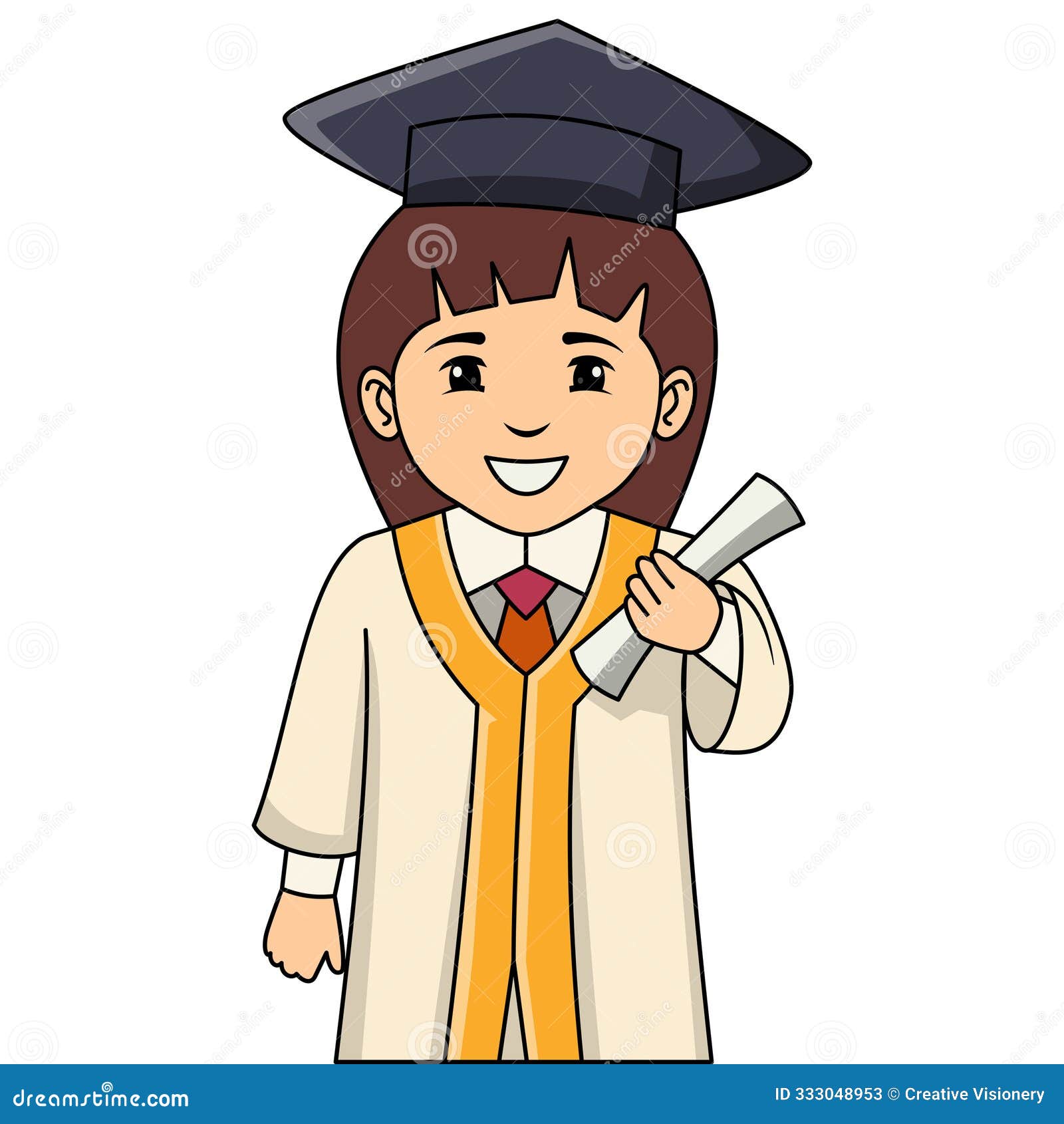 Student Graduation Illustration Cartoon Vector | CartoonDealer.com ...