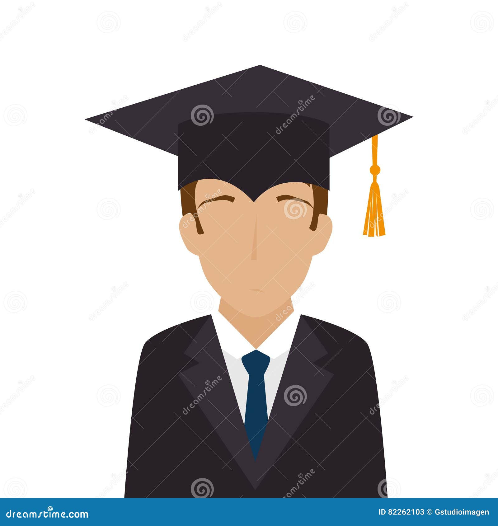Student Graduation Uniform Icon Stock Illustration - Illustration of ...