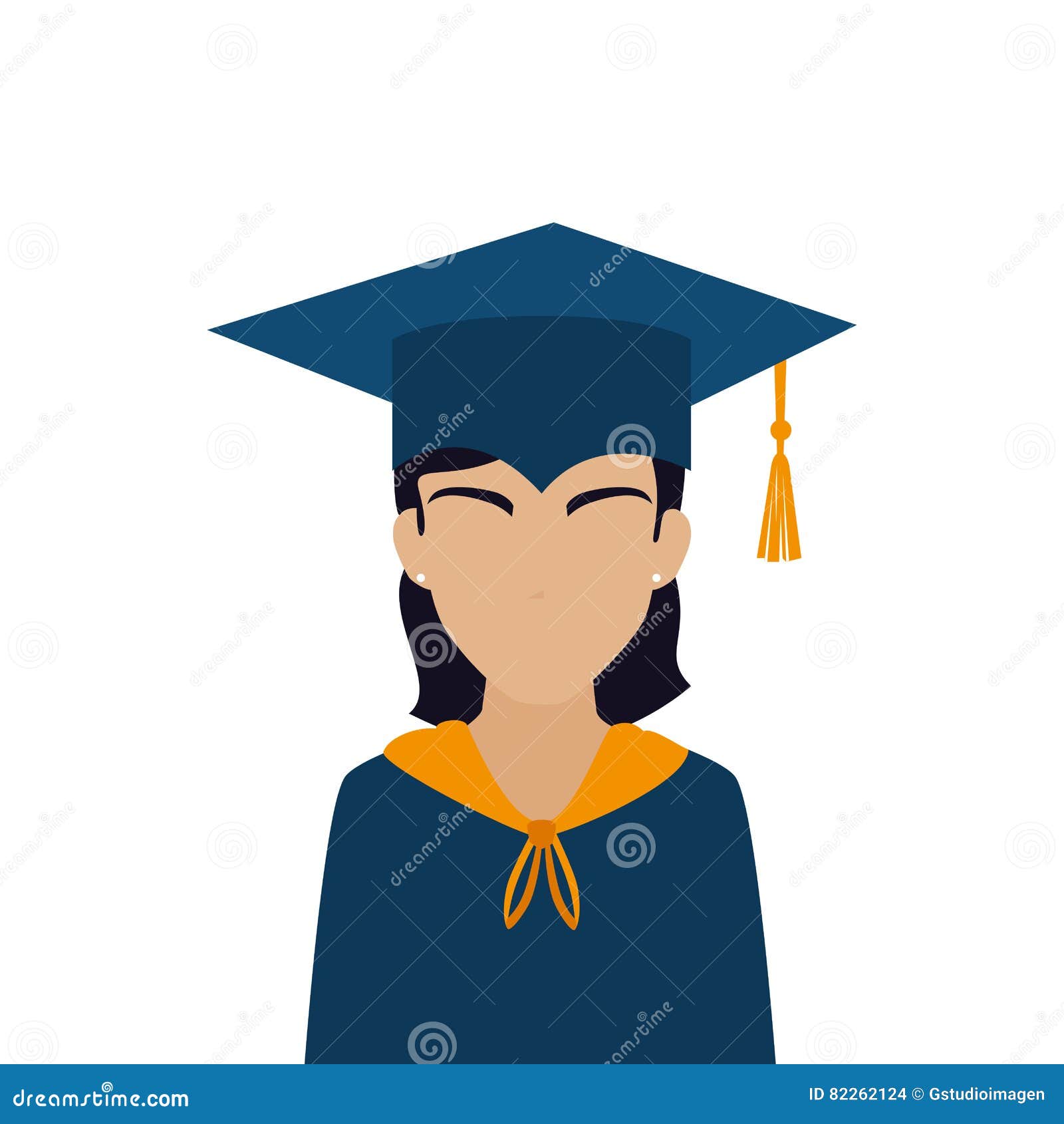 Student Graduation Uniform Icon Stock Illustration - Illustration of ...