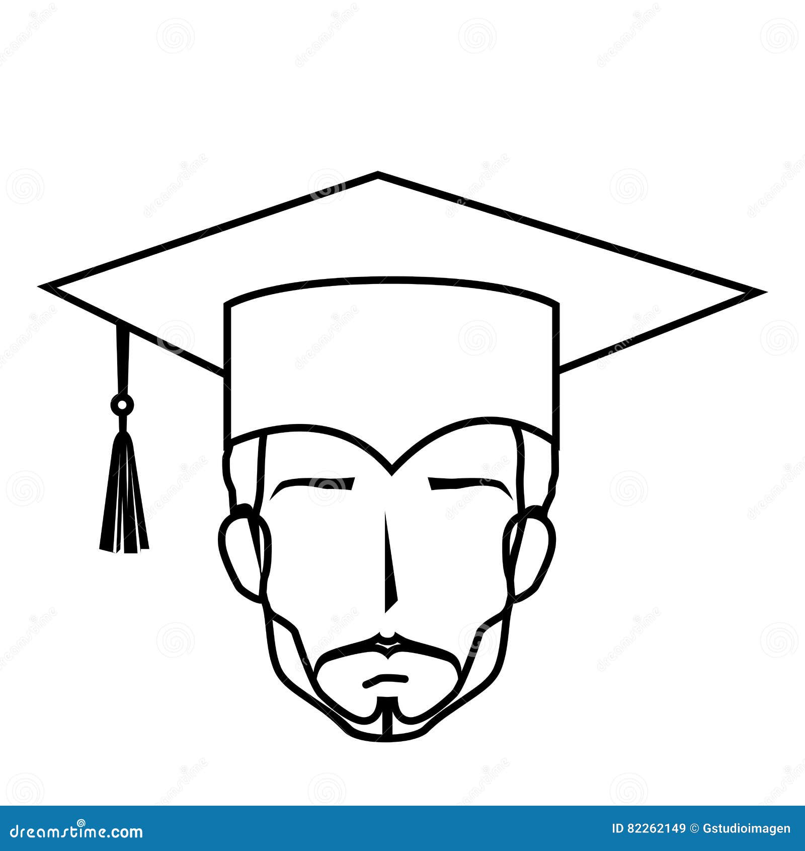 Student Graduation Uniform Icon Stock Illustration - Illustration of ...