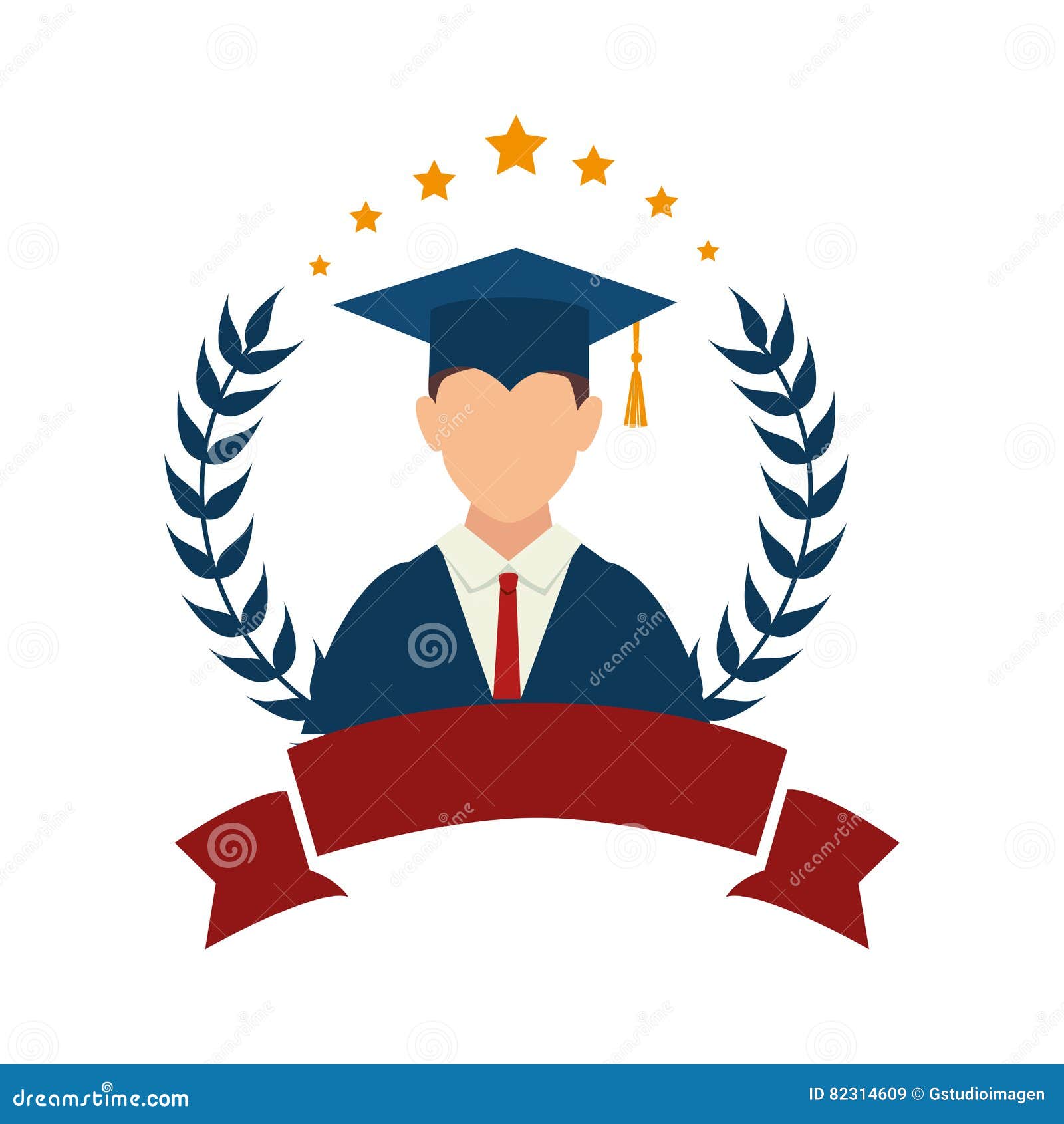 Student Graduation Uniform Icon Stock Illustration - Illustration of ...