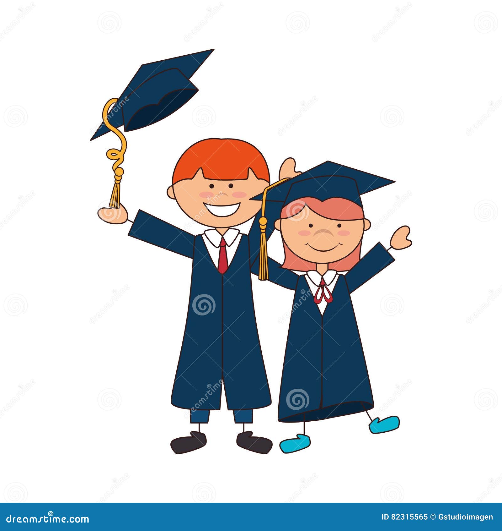 Student Graduation Uniform Icon Stock Illustration - Illustration of ...