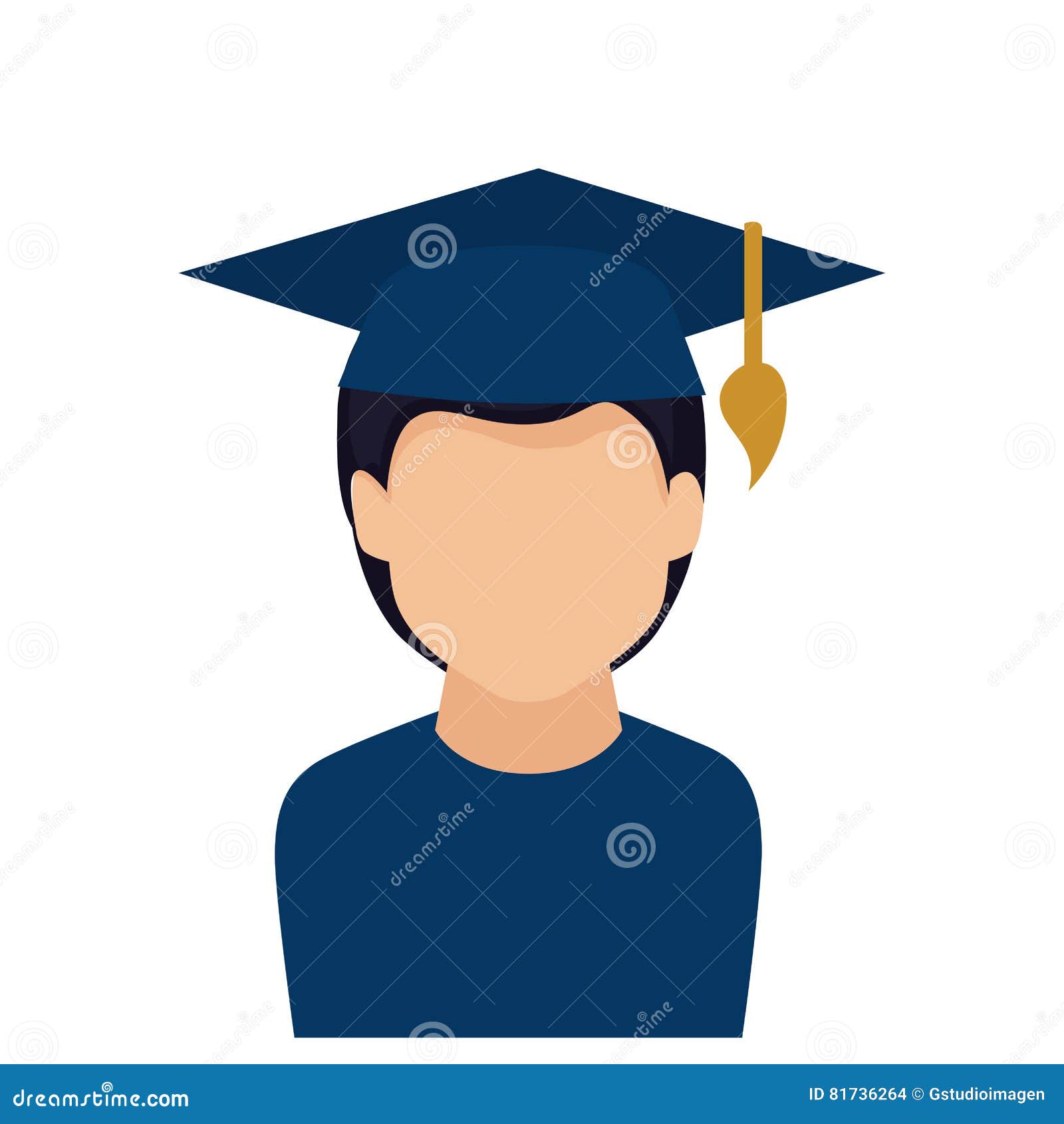Student Graduation Uniform Icon Stock Vector - Illustration of uniform ...