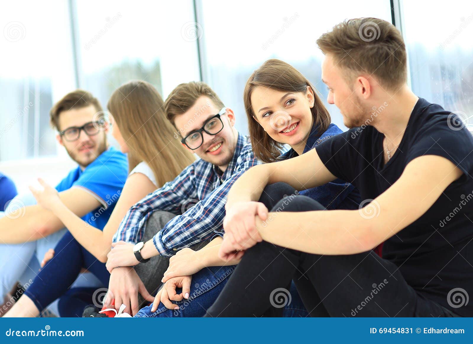 Student group chatting stock image. Image of multi, caucasian - 69454831