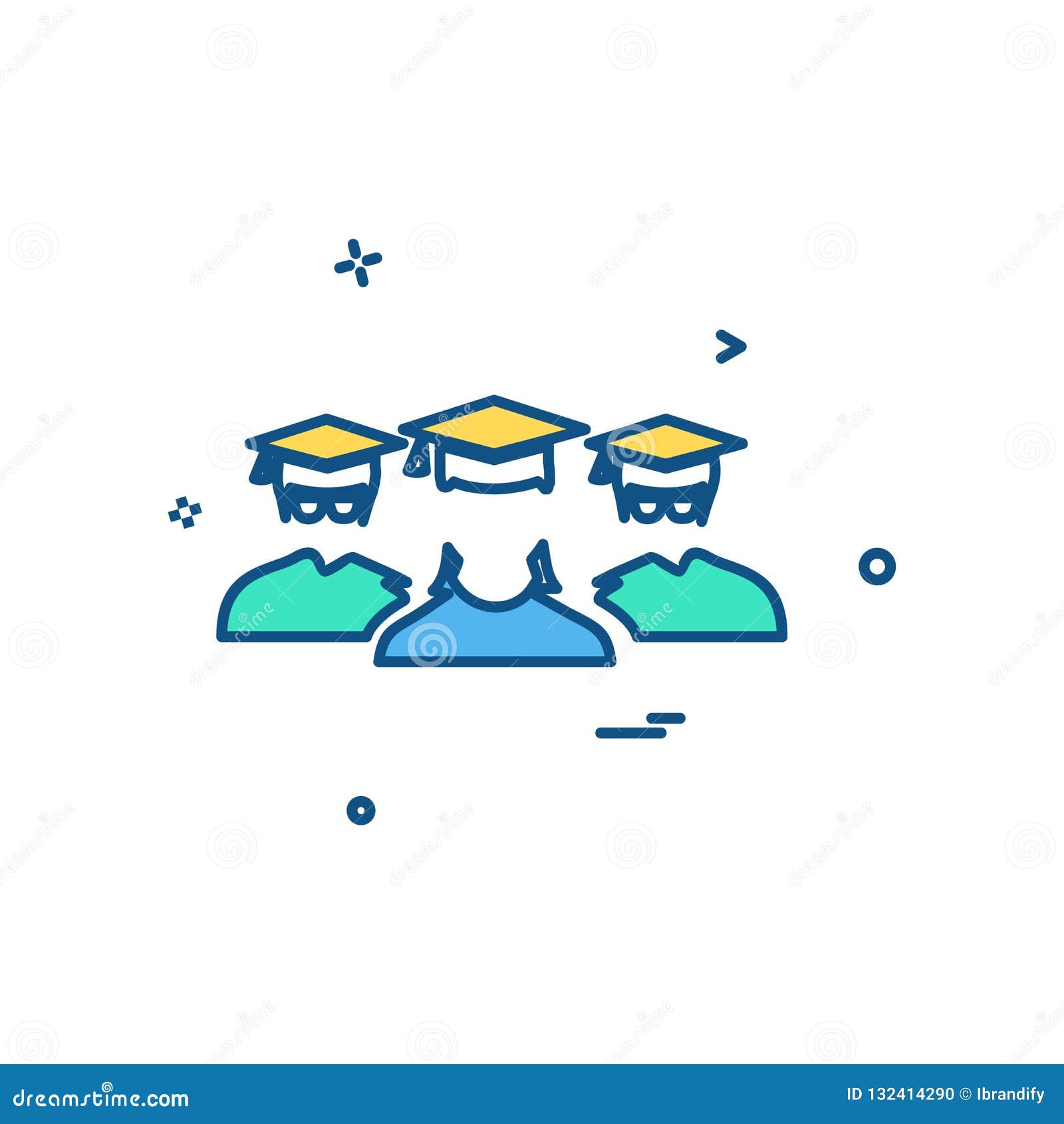 Student Group Icon Design Vector Stock Vector - Illustration of people ...