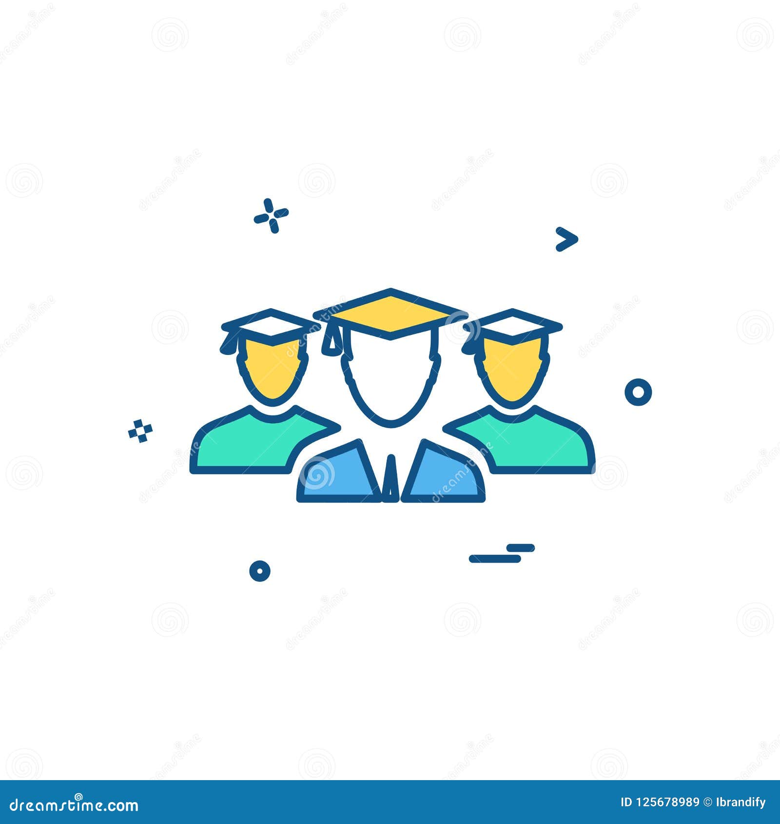 Student Group Icon Design Vector Stock Vector - Illustration of ...