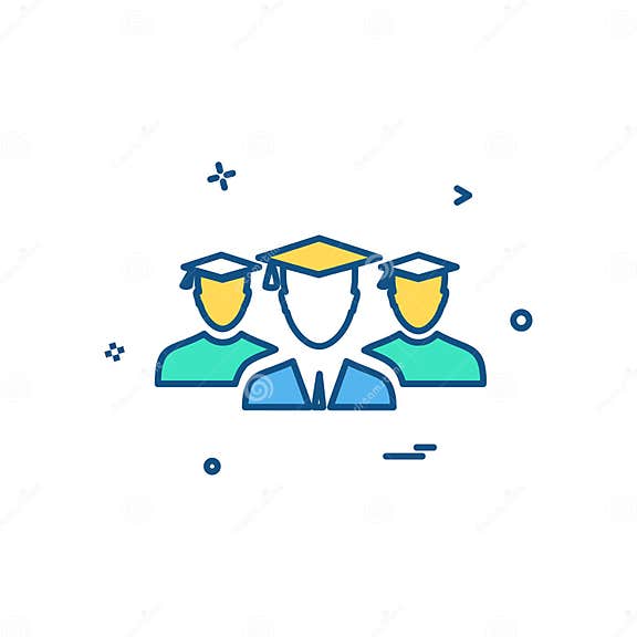 Student Group Icon Design Vector Stock Vector - Illustration of ...