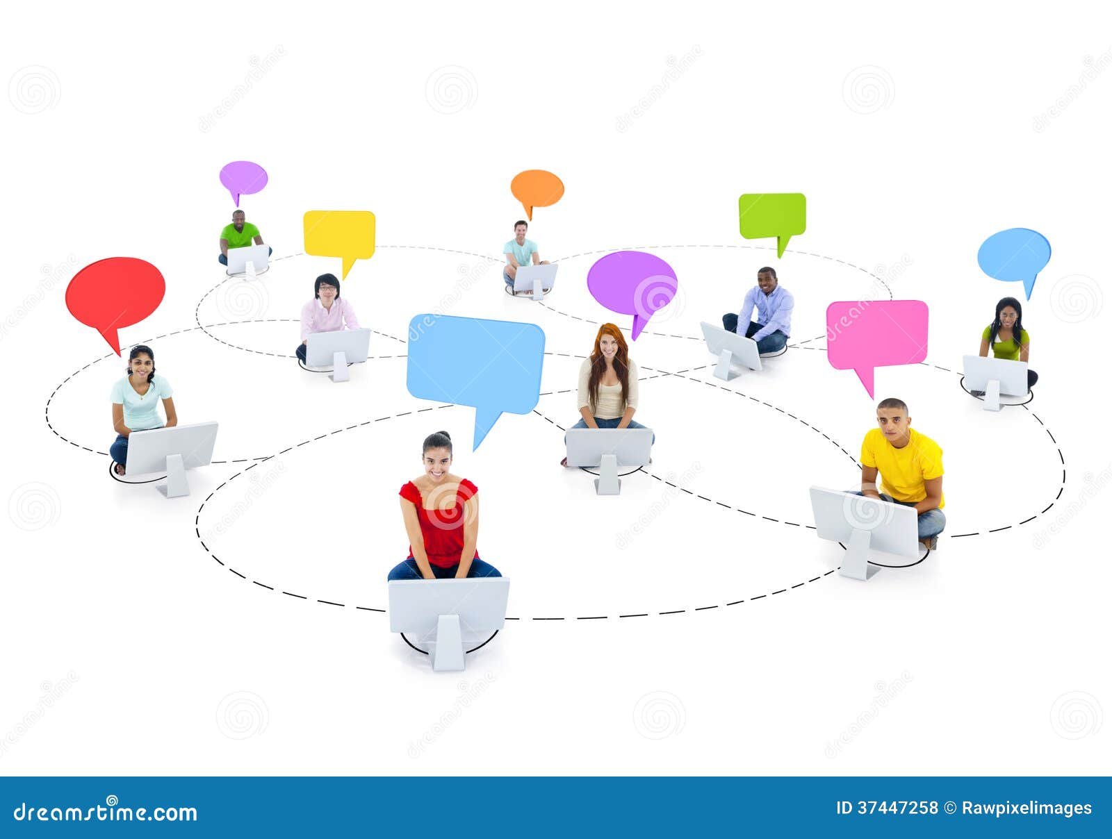 Student Group with Social Communication Concept Stock Photo - Image of ...
