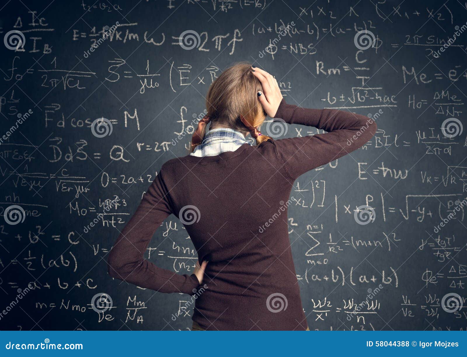 Student Haben Ein Problem Mit Mathematik Stockfoto - Bild von ausdruck ...