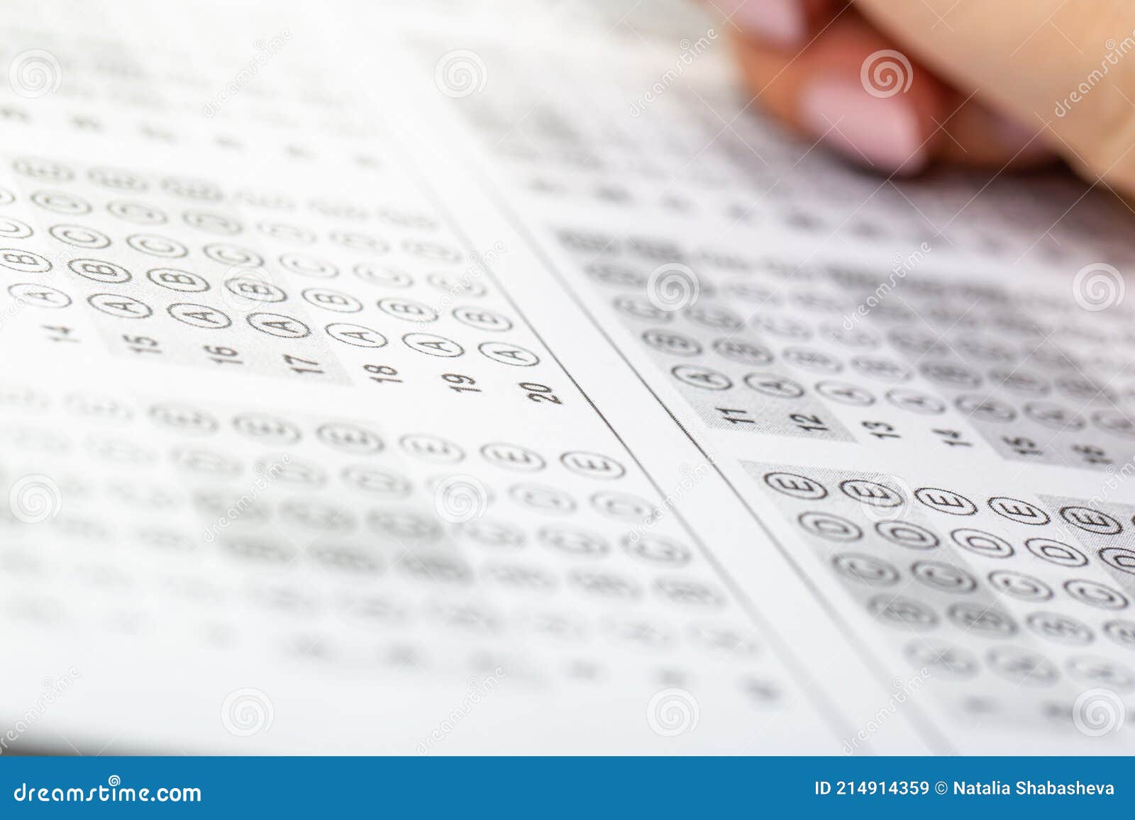 Student Hand Test in Exercise and Passing Examination Paper Computer ...