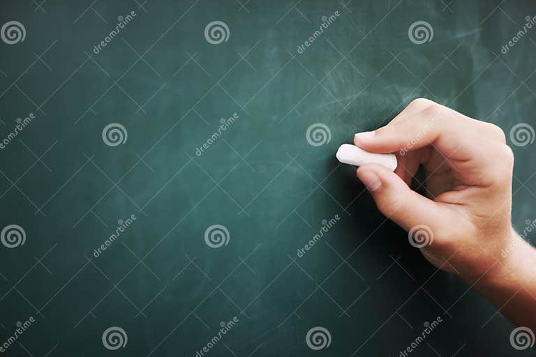 Student, Hands and Writing on Chalkboard in Classroom with Problem ...