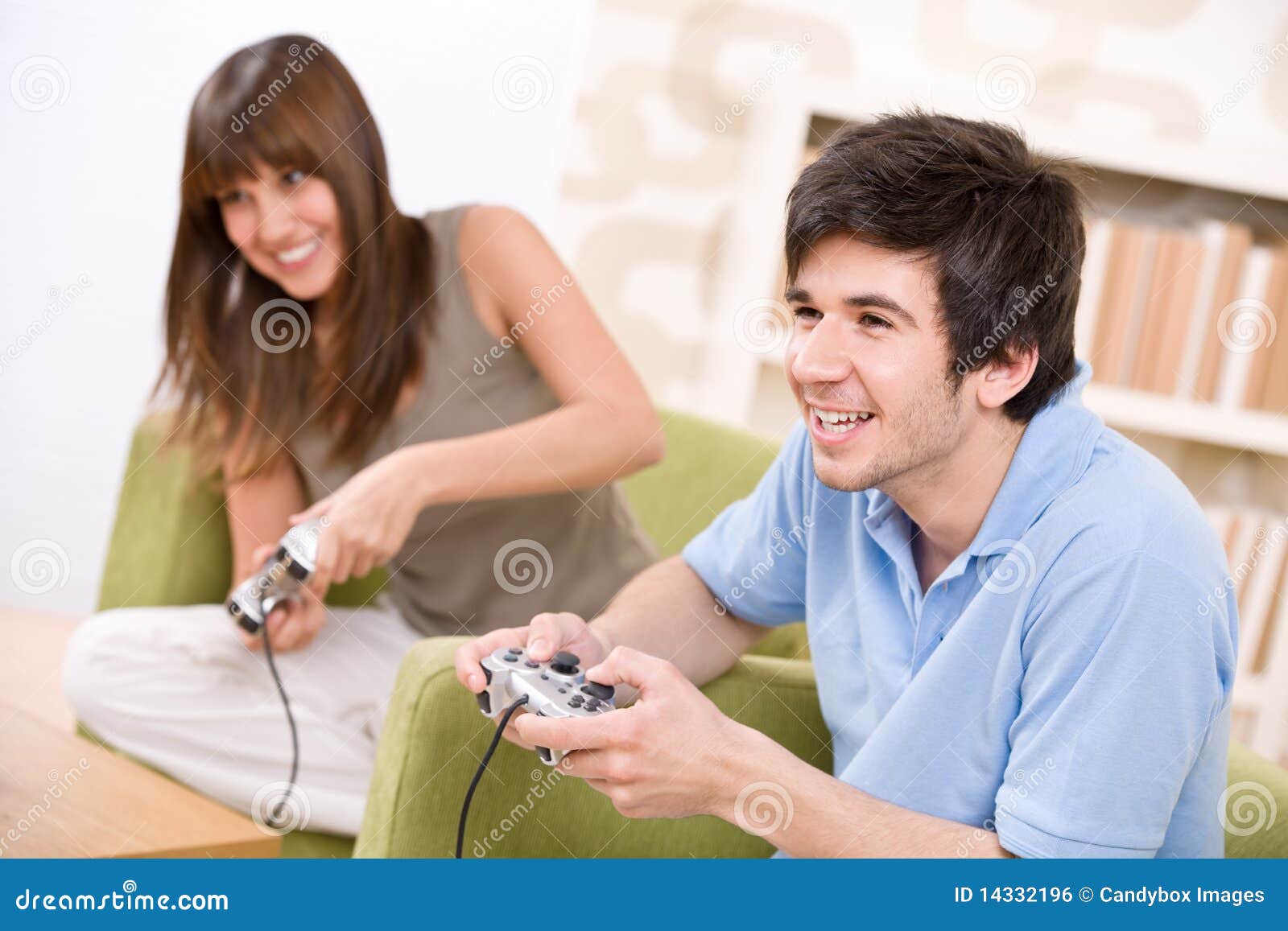 Student - Happy Teenagers Play Video Game Stock Photo - Image of play ...