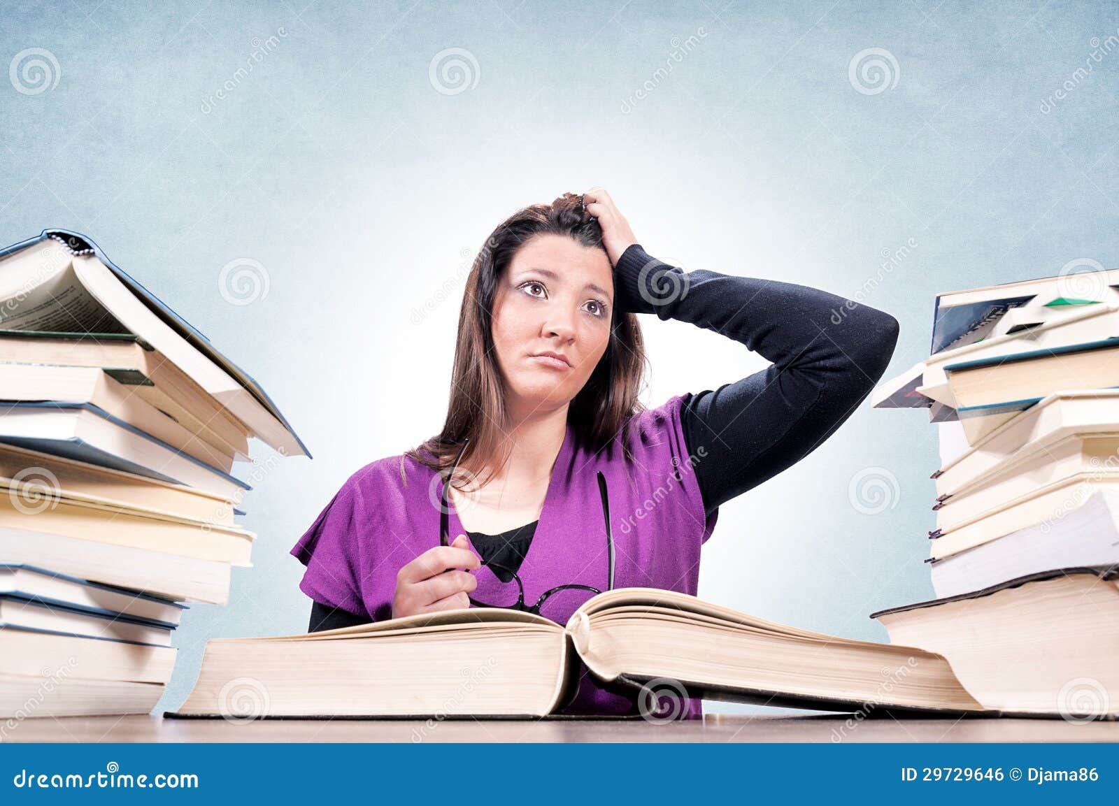 Student with problem stock photo. Image of overstrain - 29729646