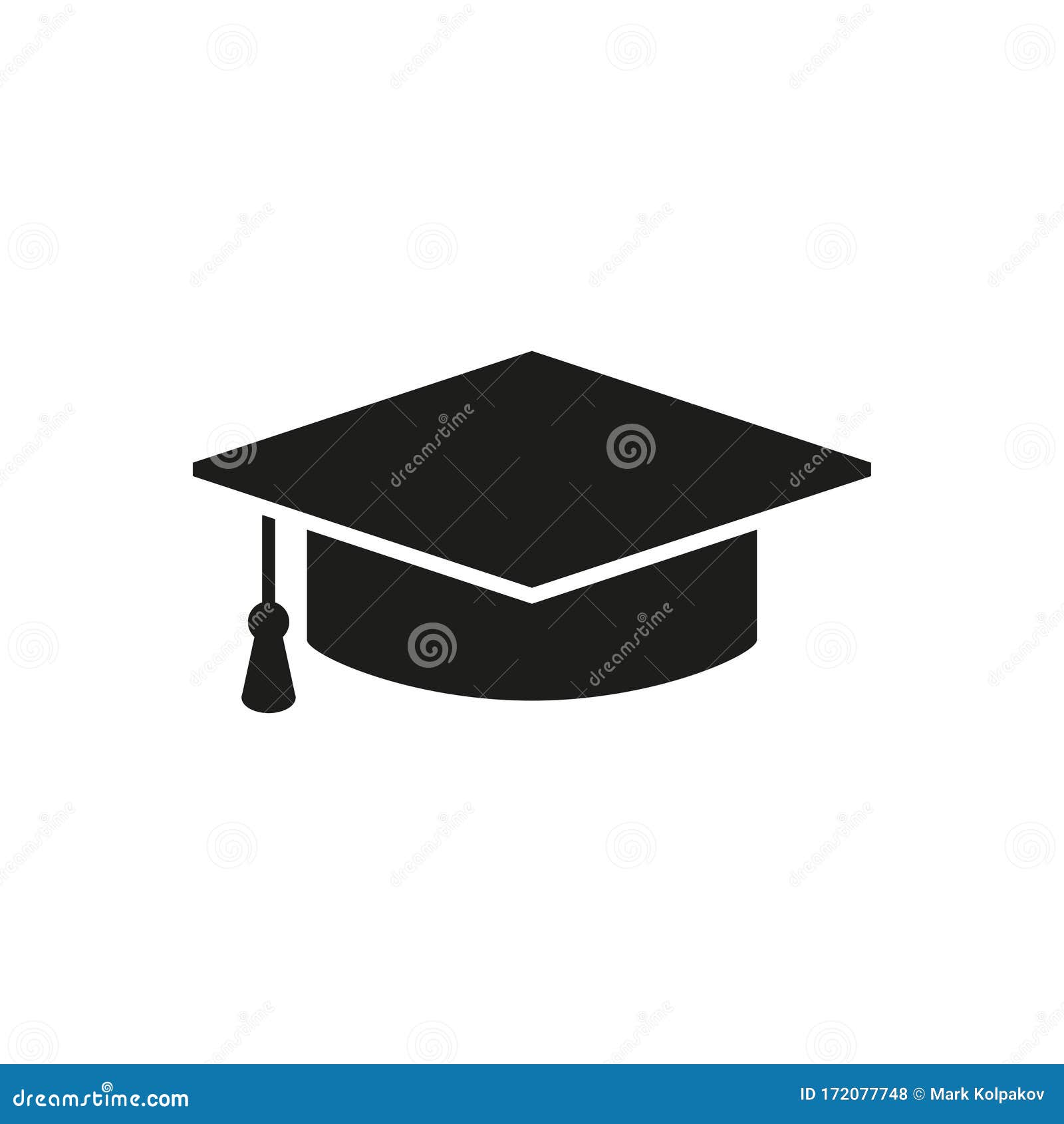Student Hat Isolated Vector Sign Symbol, Vector Flat Design Stock ...