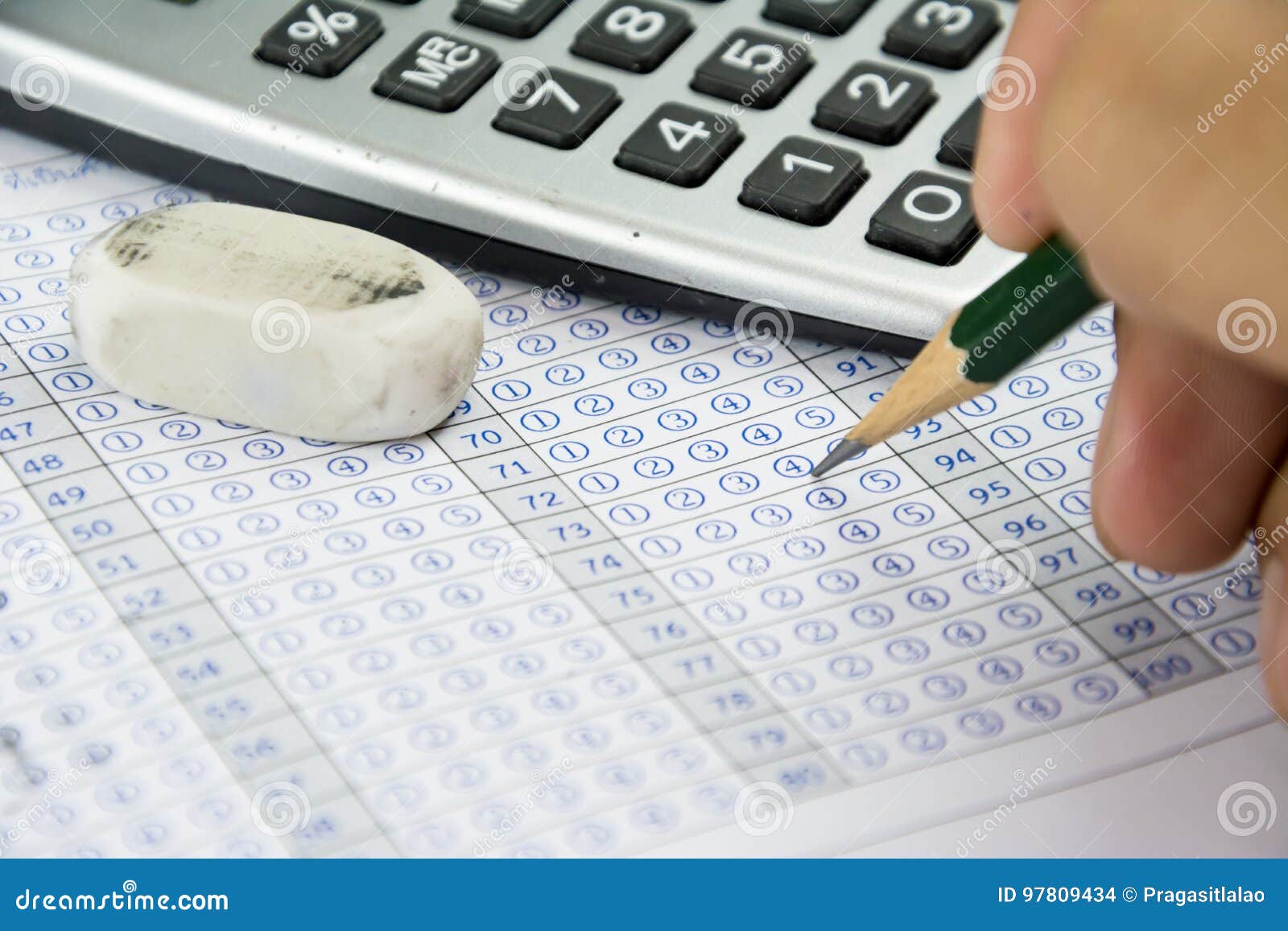 Student Have Examination Select To Choose the Choice Stock Photo ...