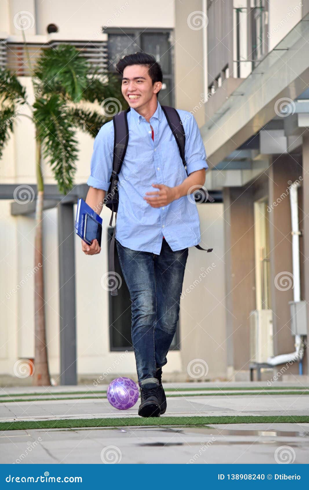 Student Having Fun Walking on Campus Stock Photo - Image of scholars ...