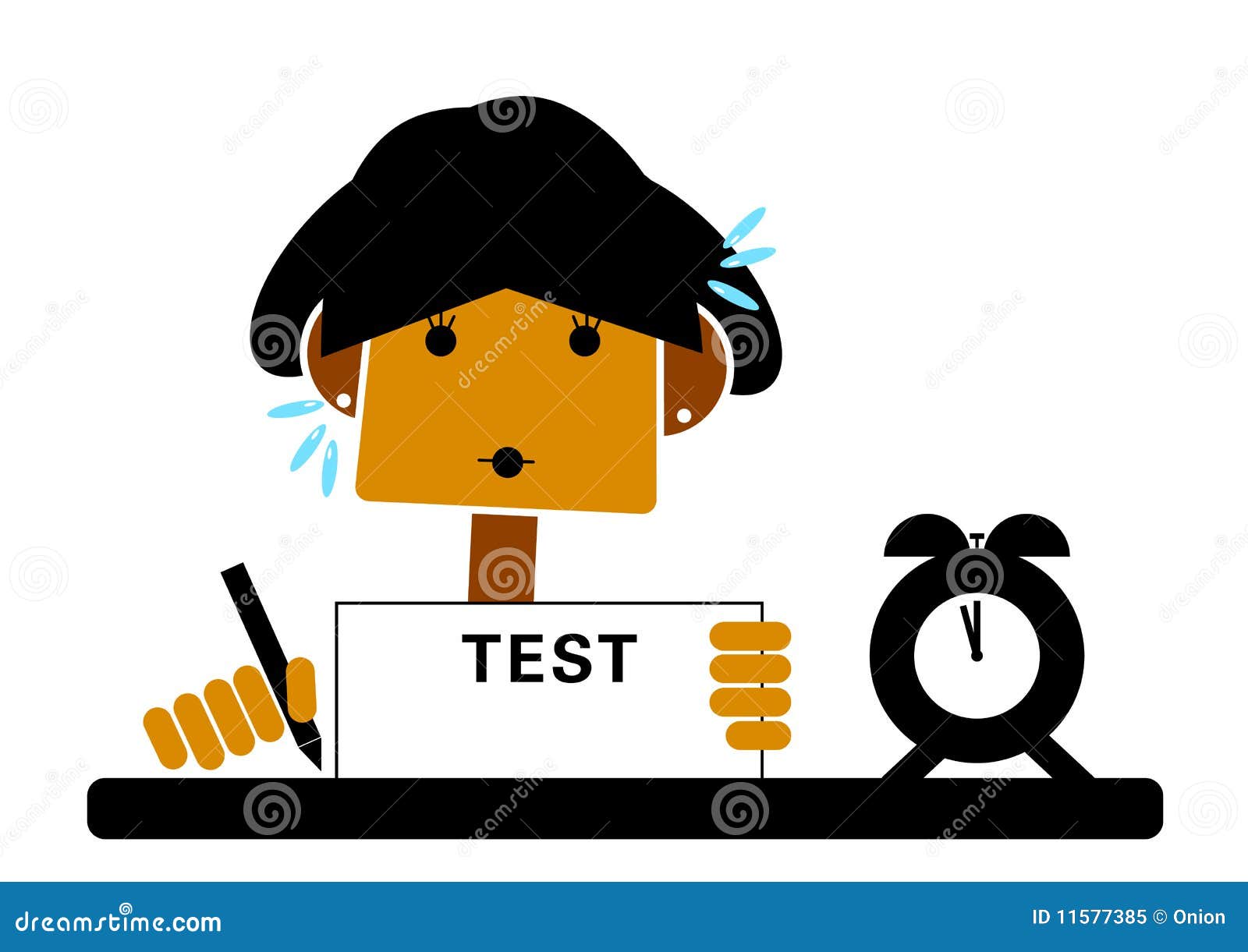 Student having a test stock illustration. Illustration of graphic ...
